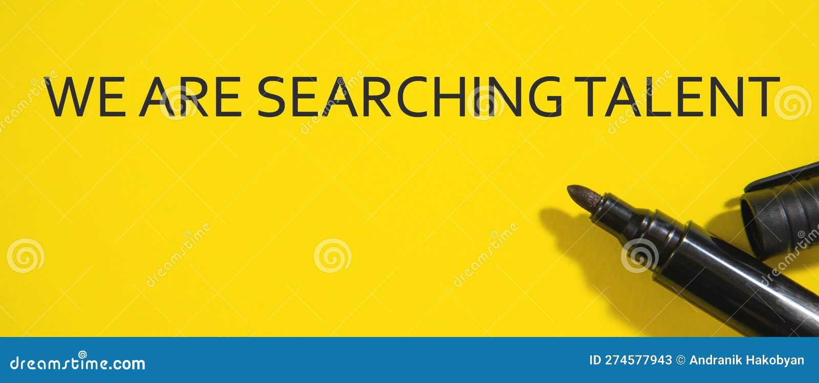 We are Searching Talent Message with a Marker Stock Image - Image of ...