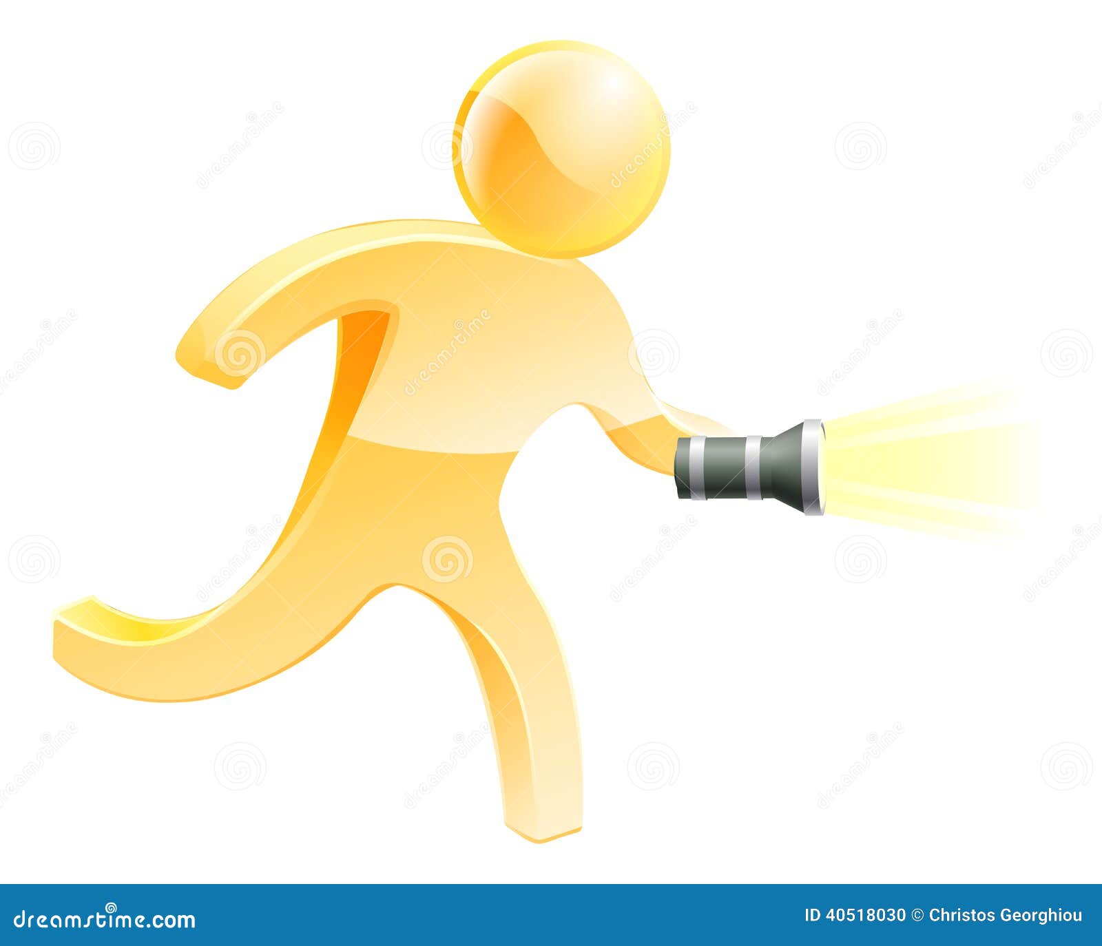 Searching torch person stock vector. Illustration of examine - 40518030