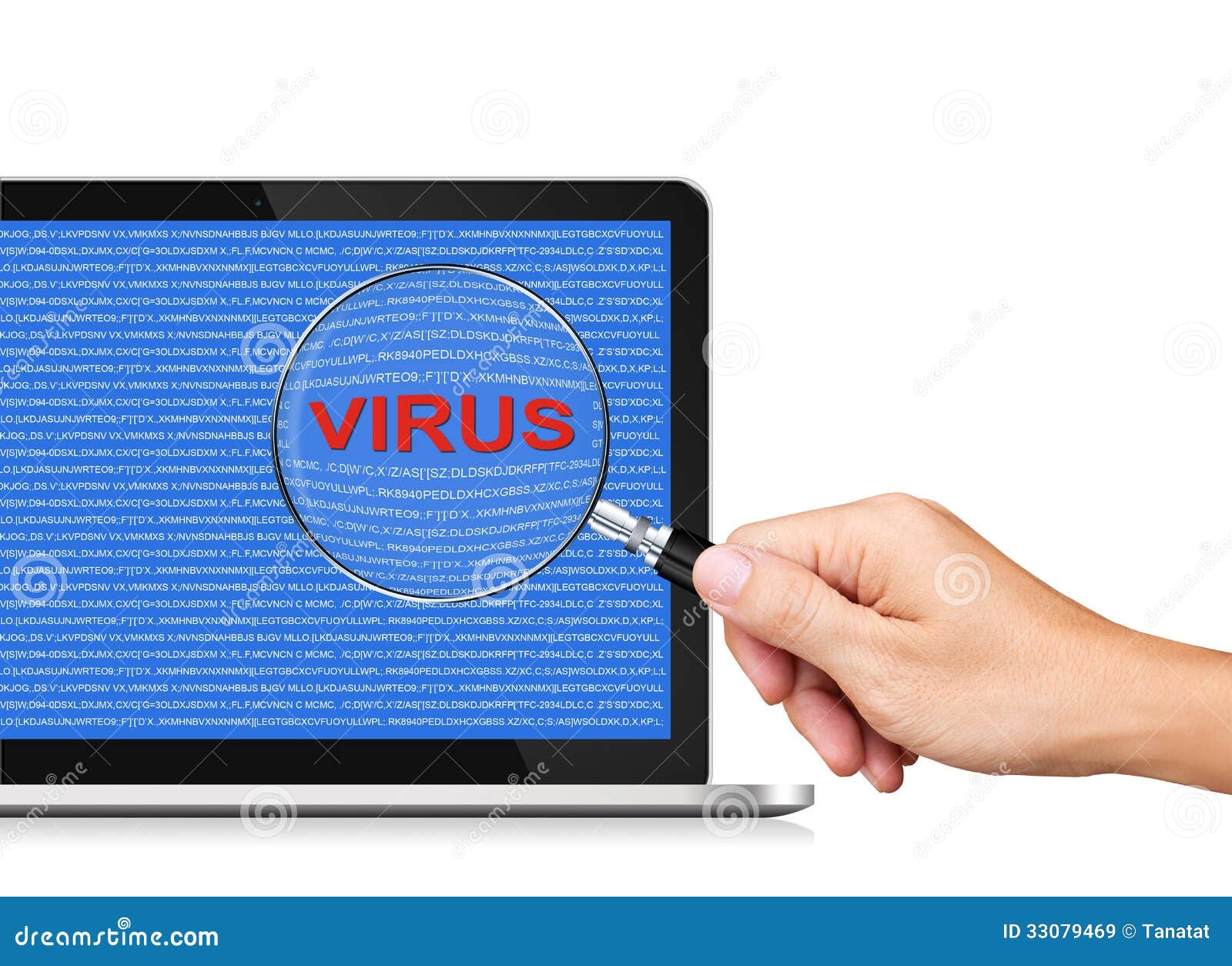 Searching Virus in Laptop Computer Stock Image - Image of searching ...