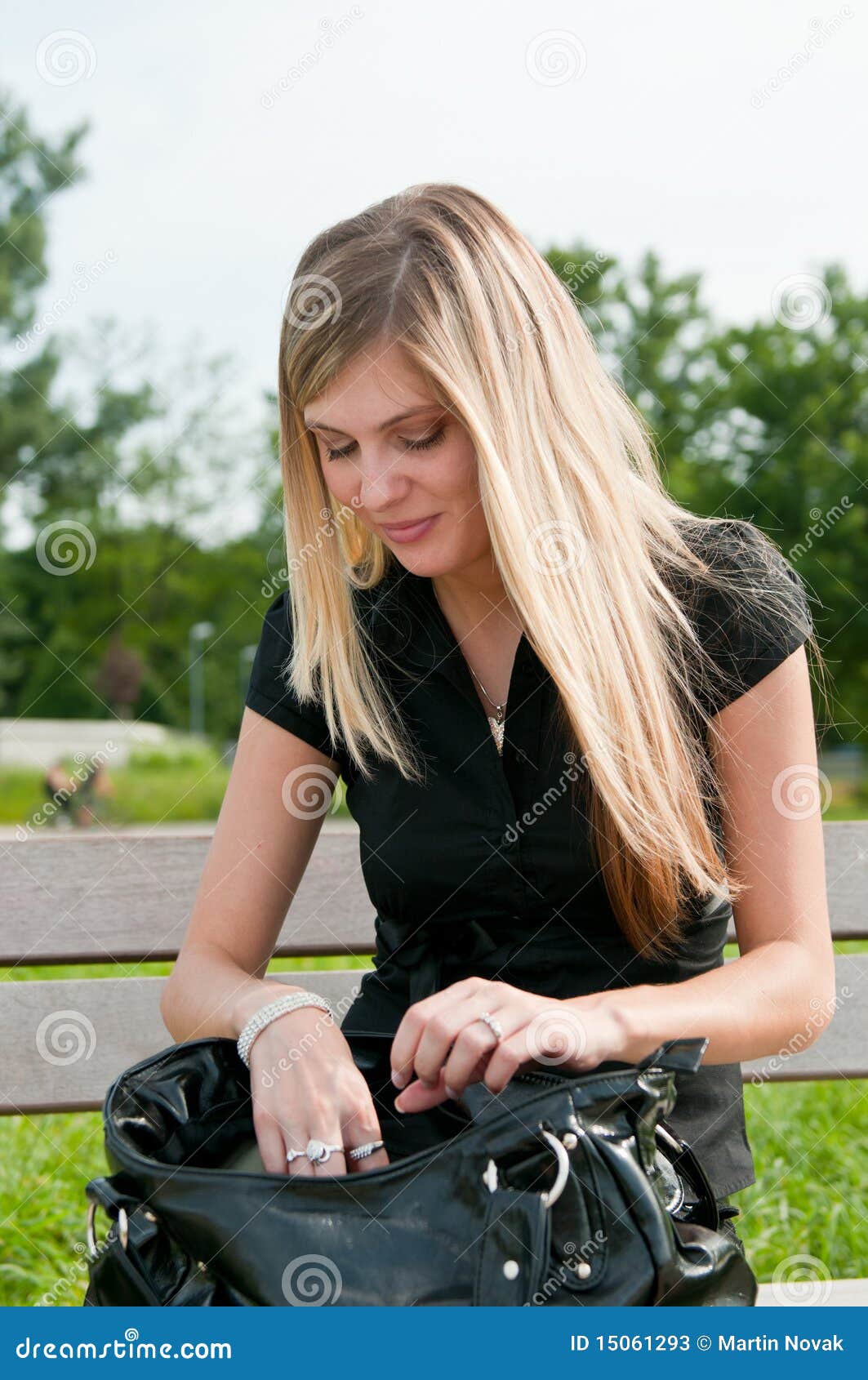 Searching in Woman S Handbag Stock Image - Image of fashion, looking ...