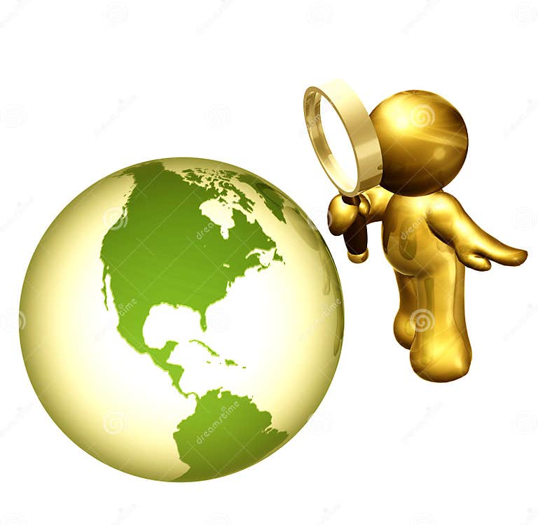 Searching the World Solution Stock Illustration - Illustration of lost ...