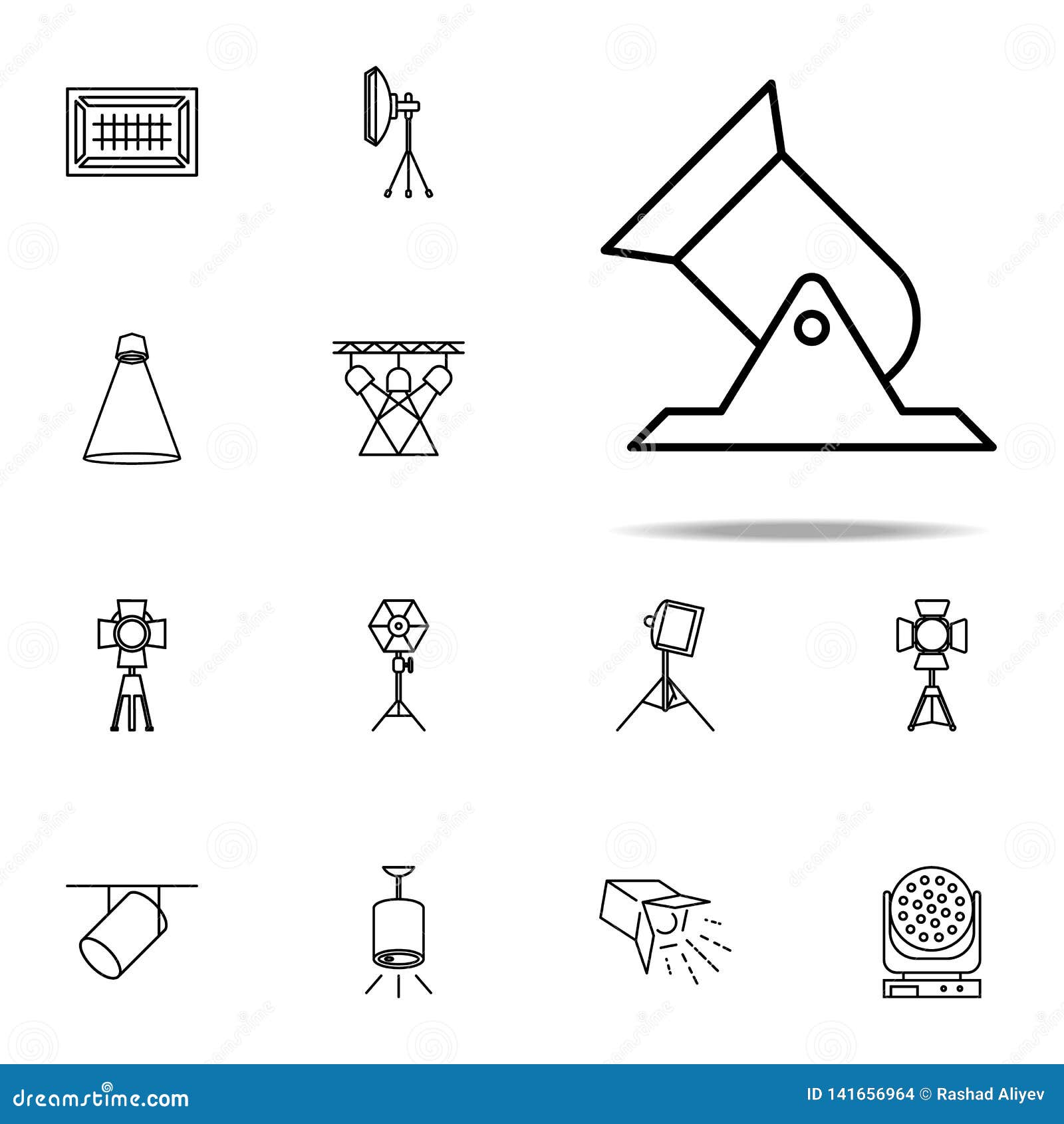 Searchlight Floor Icon. Spotlight Icons Universal Set for Web and ...