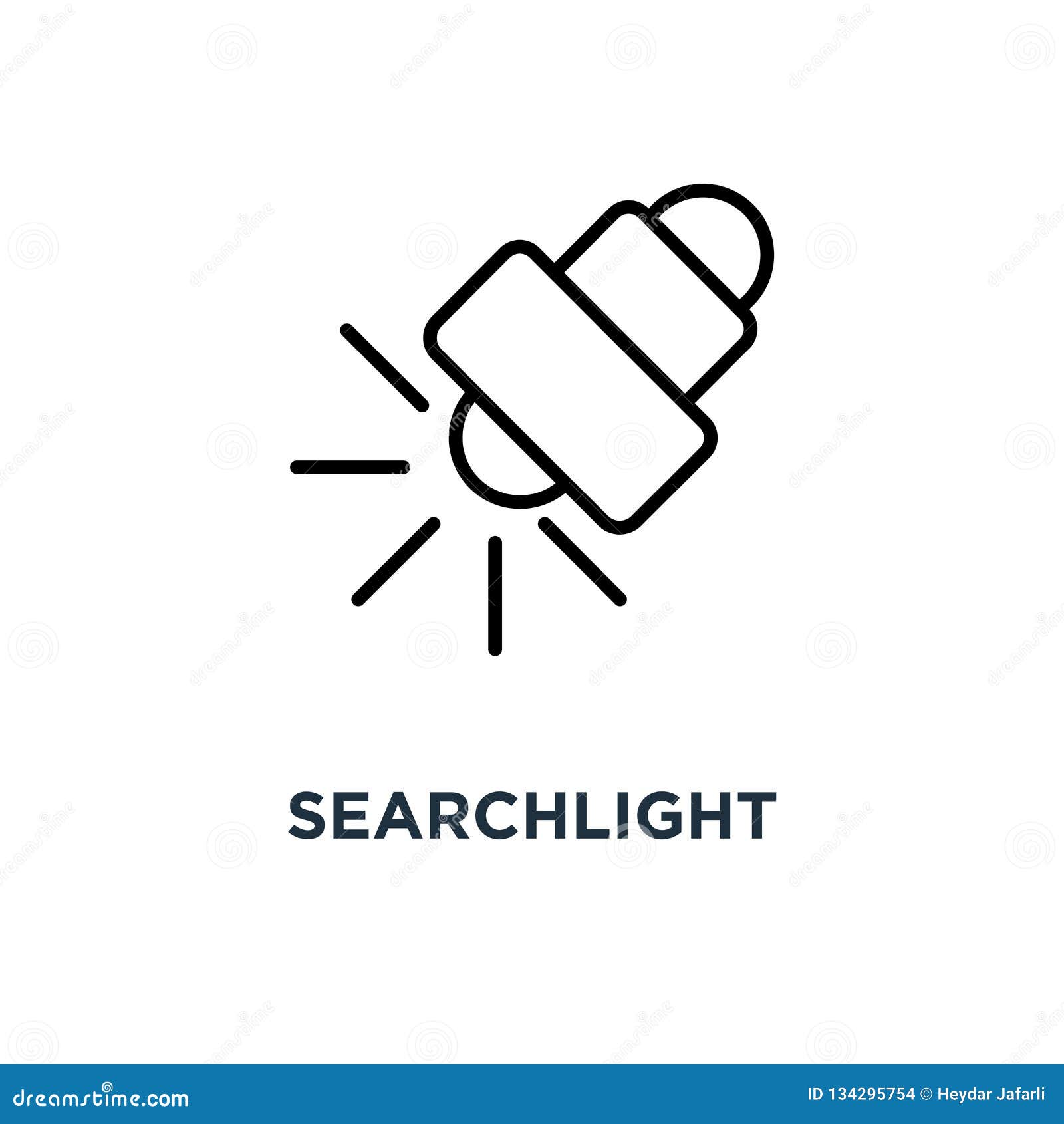 Searchlight Icon. Linear Simple Element Illustration Stock Vector ...