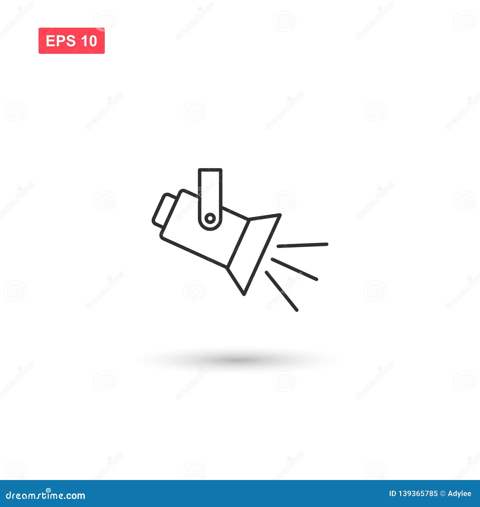 Searchlight Icon Vector Design Isolated 4 Stock Vector - Illustration ...