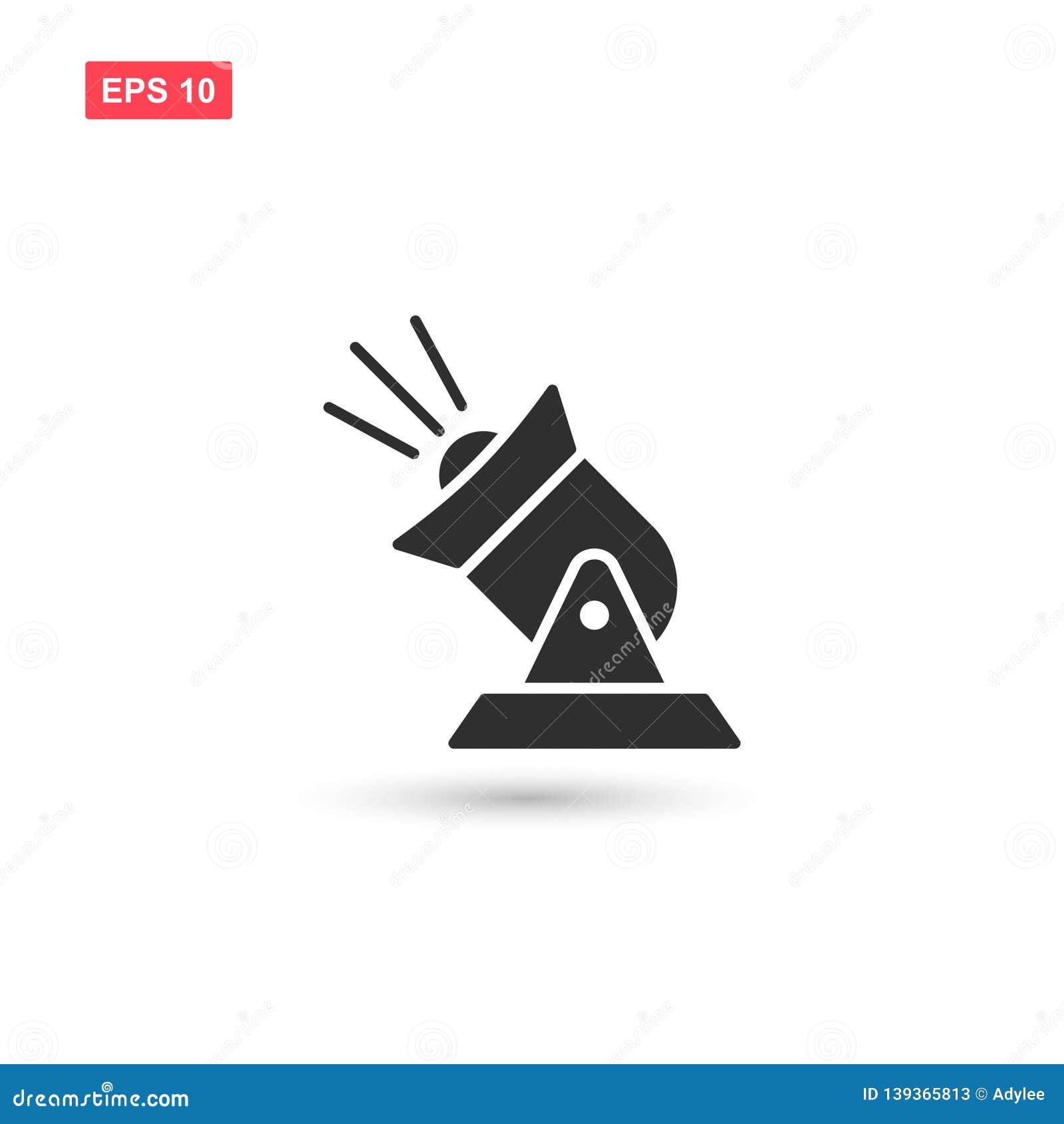 Searchlight Icon Vector Design Isolated Stock Vector - Illustration of ...