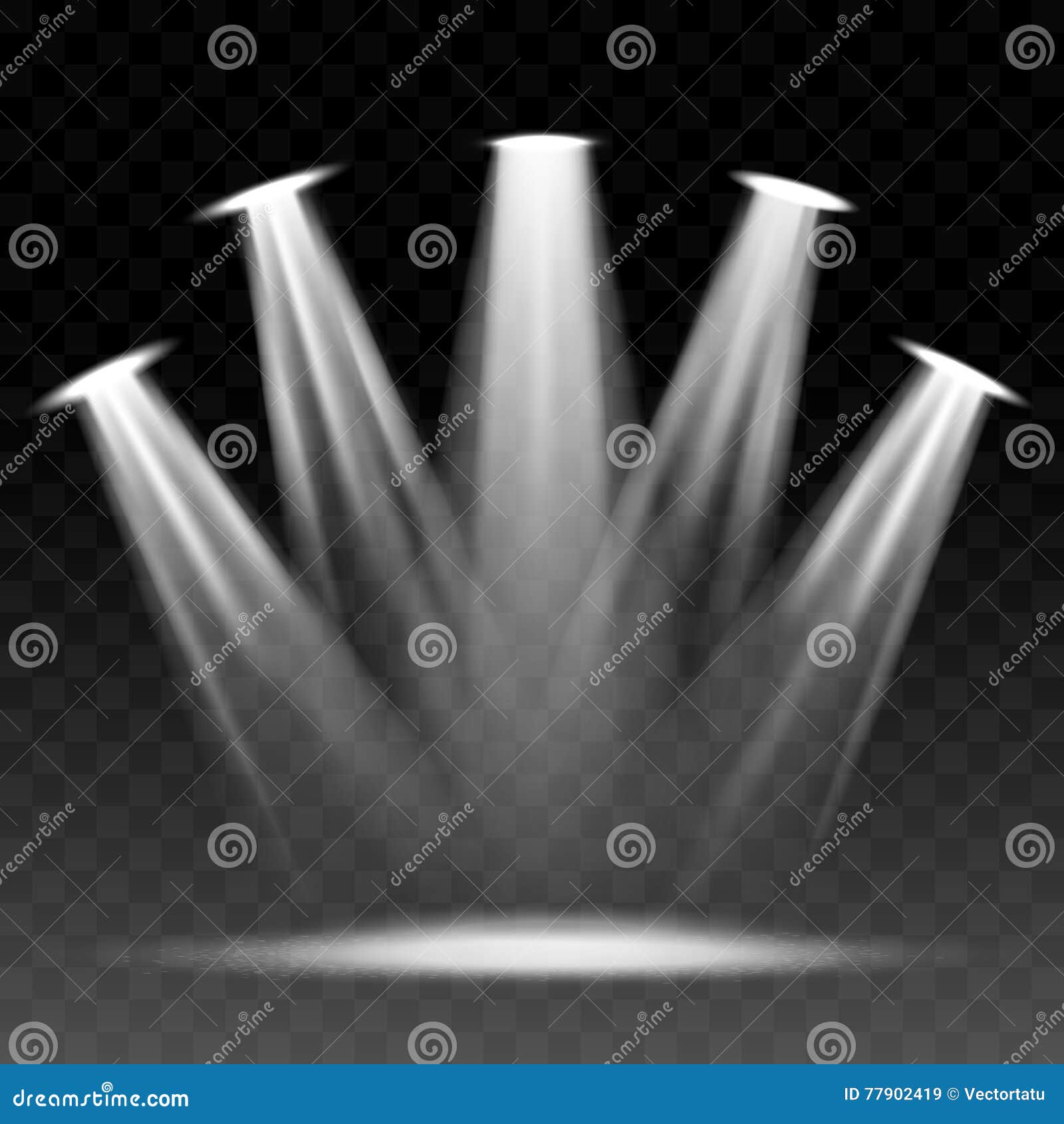 Searchlight Illuminated Scene Stock Vector - Illustration of beam ...