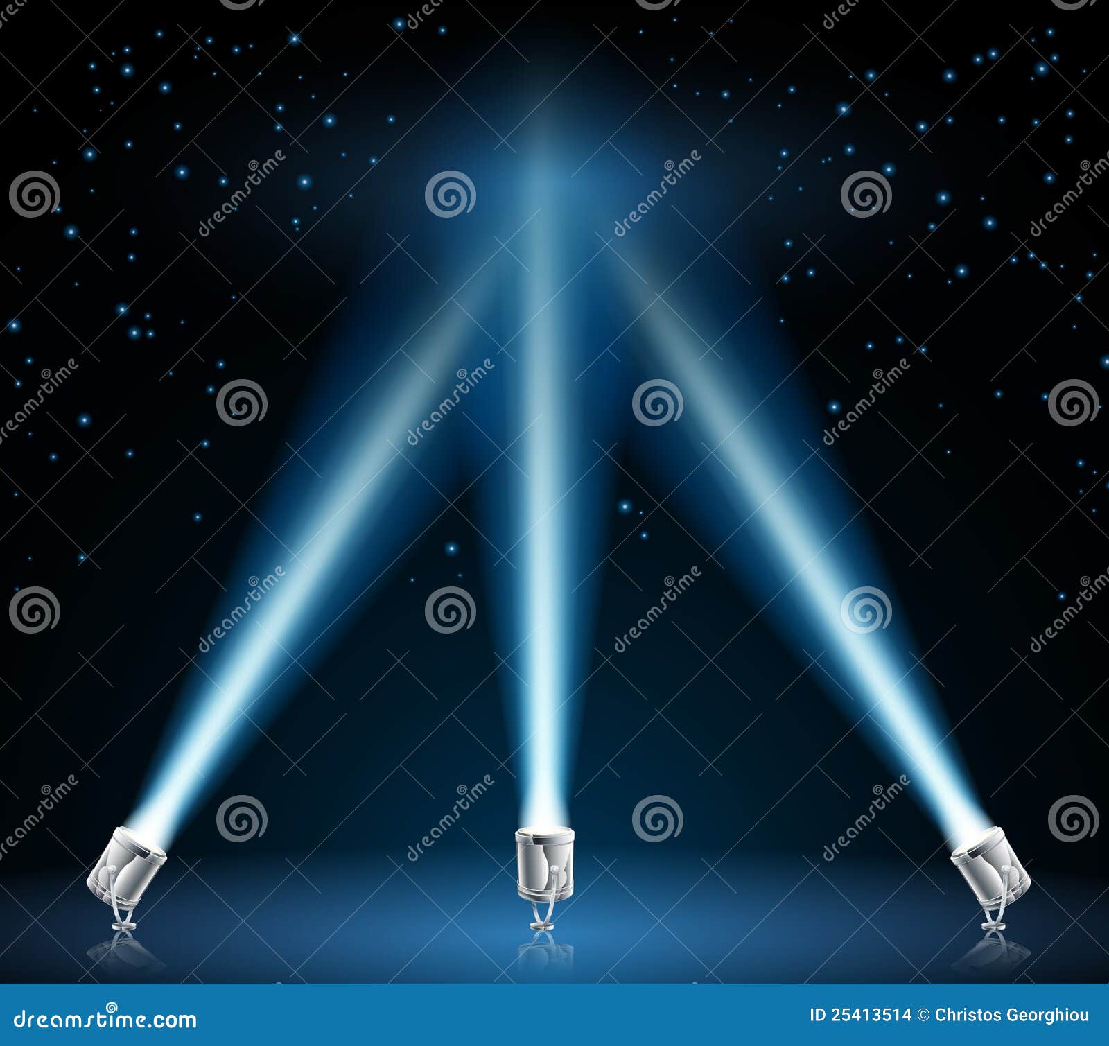 Searchlights or Spotlights Illustration Stock Vector - Illustration of ...