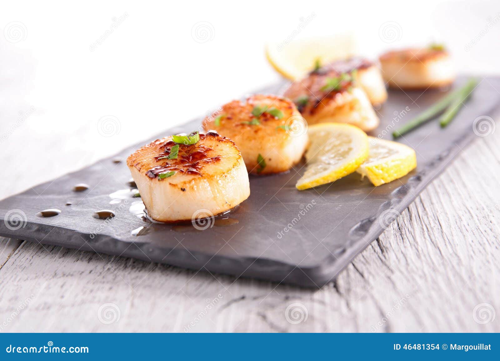 Seared scallop stock photo. Image of fried, seared, luxury - 46481354