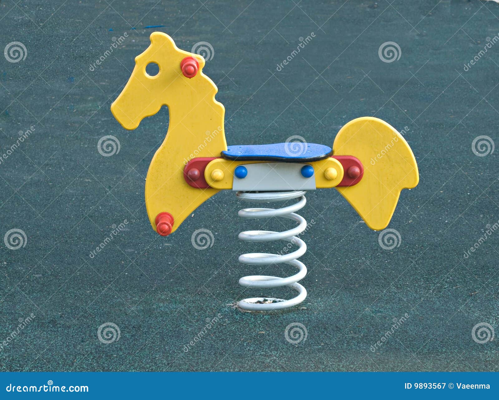 A seasaw stock image. Image of play, yellow, horse, outdoor - 9893567