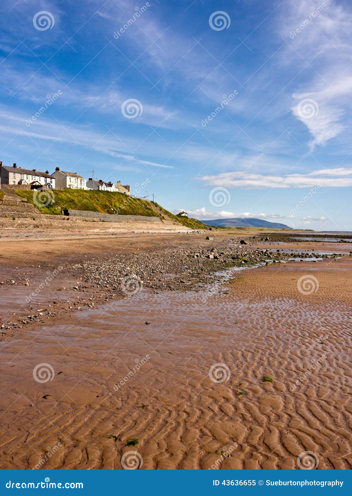 Seascale beach stock image. Image of coast, western, village - 43636655