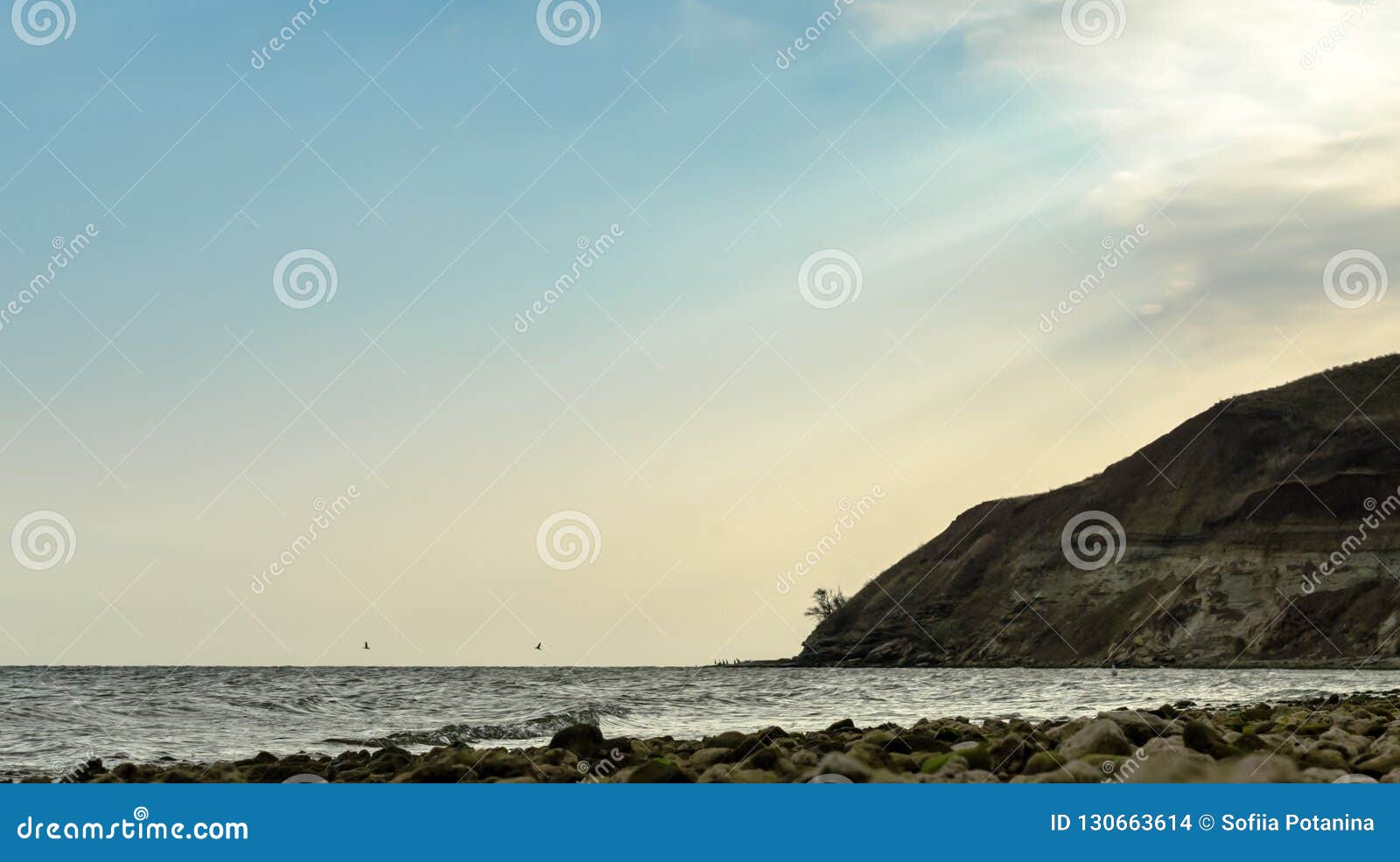 Seascape with autumn sky stock photo. Image of autumn - 130663614