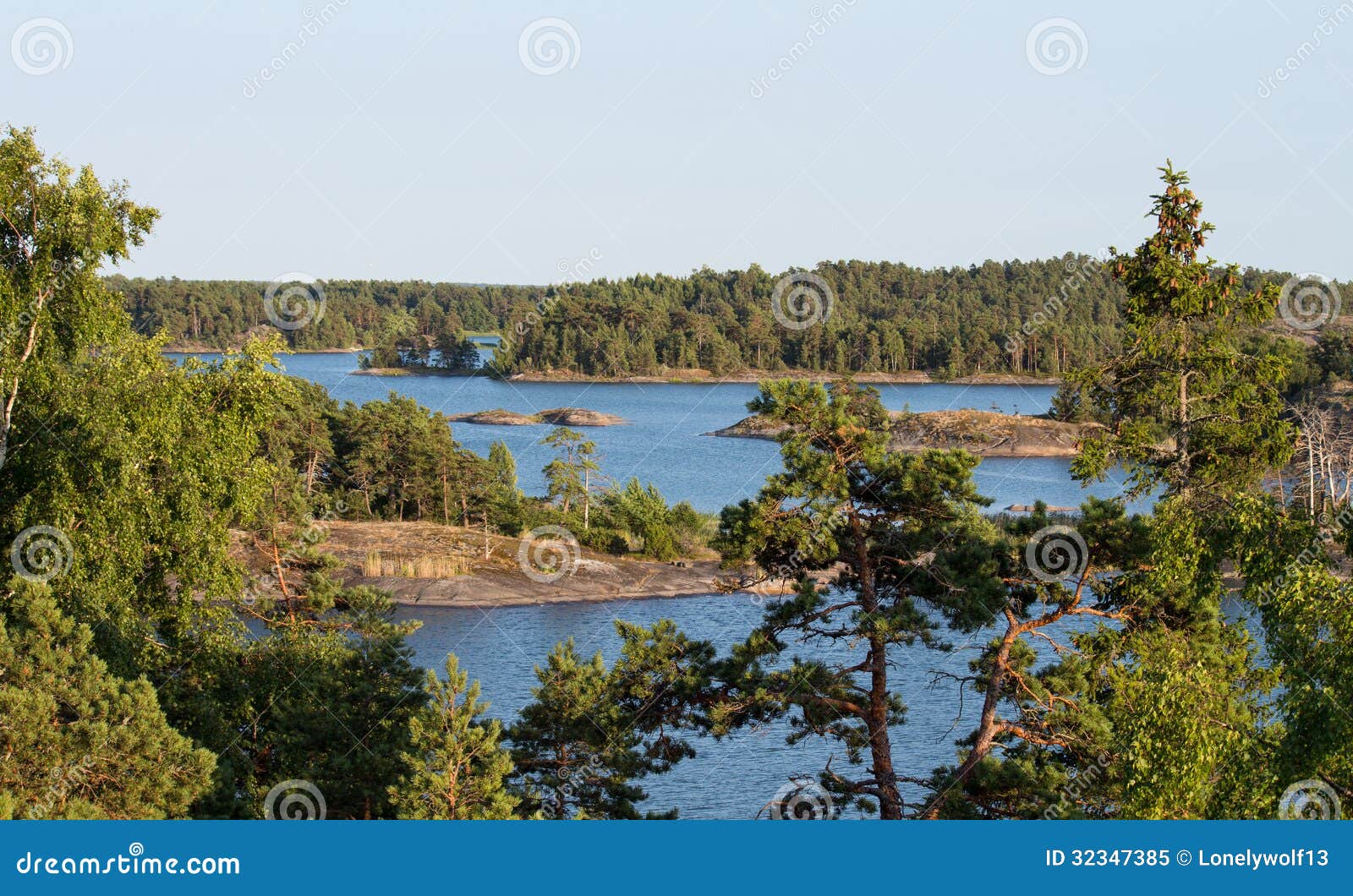 Seascape stock image. Image of summer, rock, archipelago - 32347385
