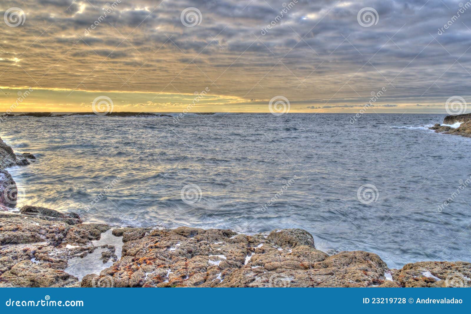 Seascape with Beautiful Colors Stock Photo - Image of long, peaceful ...