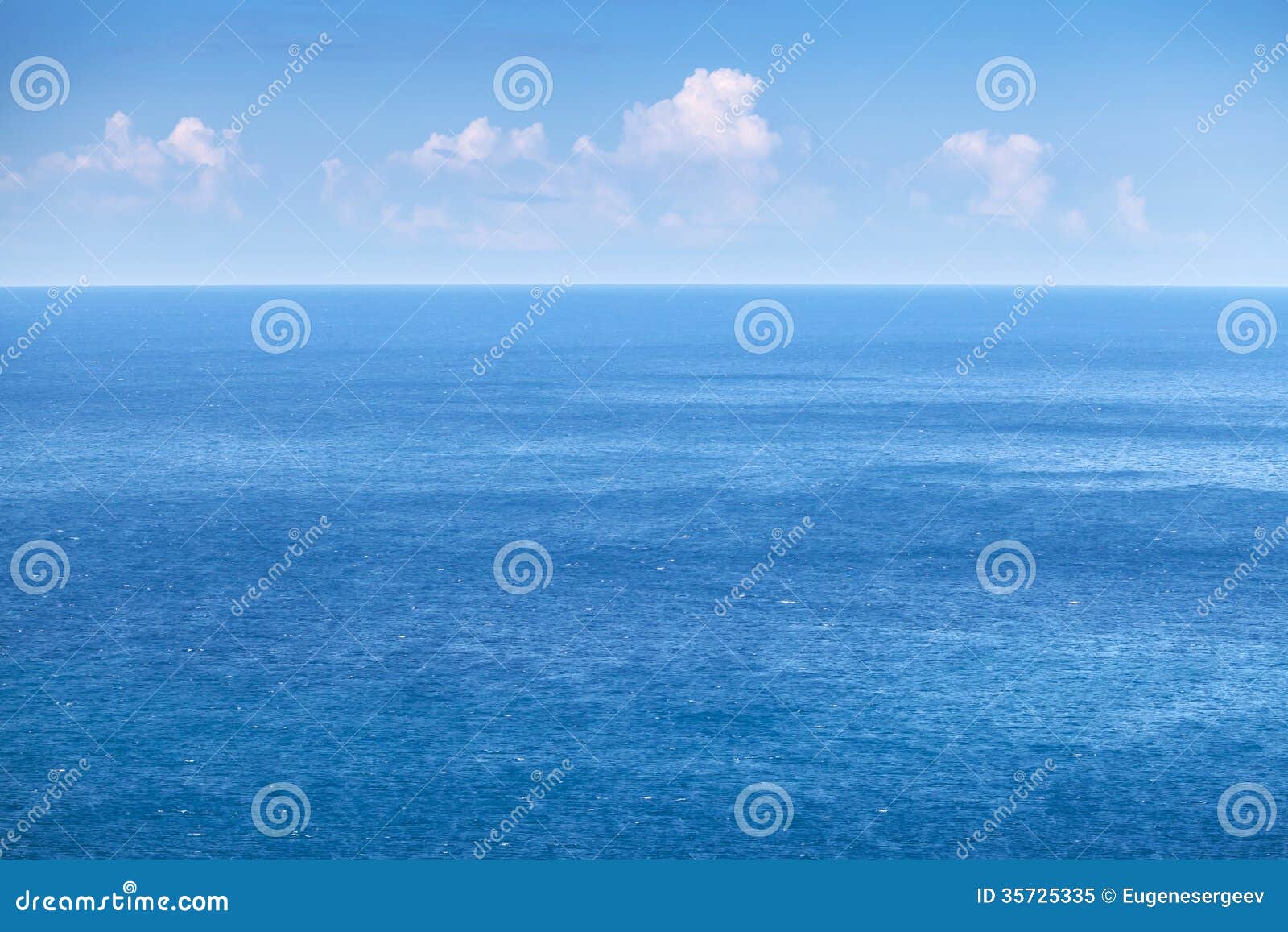 Seascape with Blue Water and Sky Stock Image - Image of natural ...