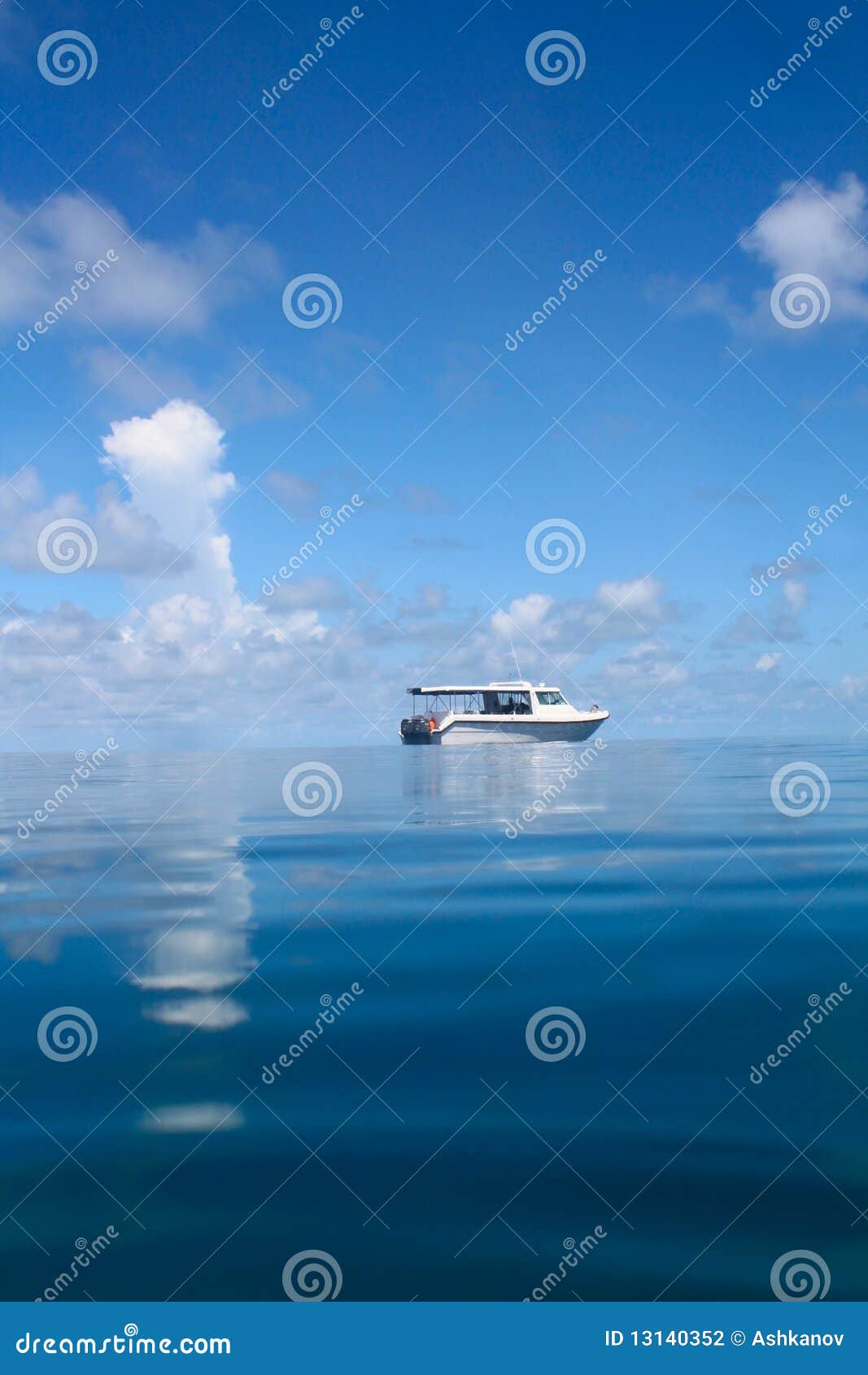 Seascape with boat stock photo. Image of cloud, maldives - 13140352
