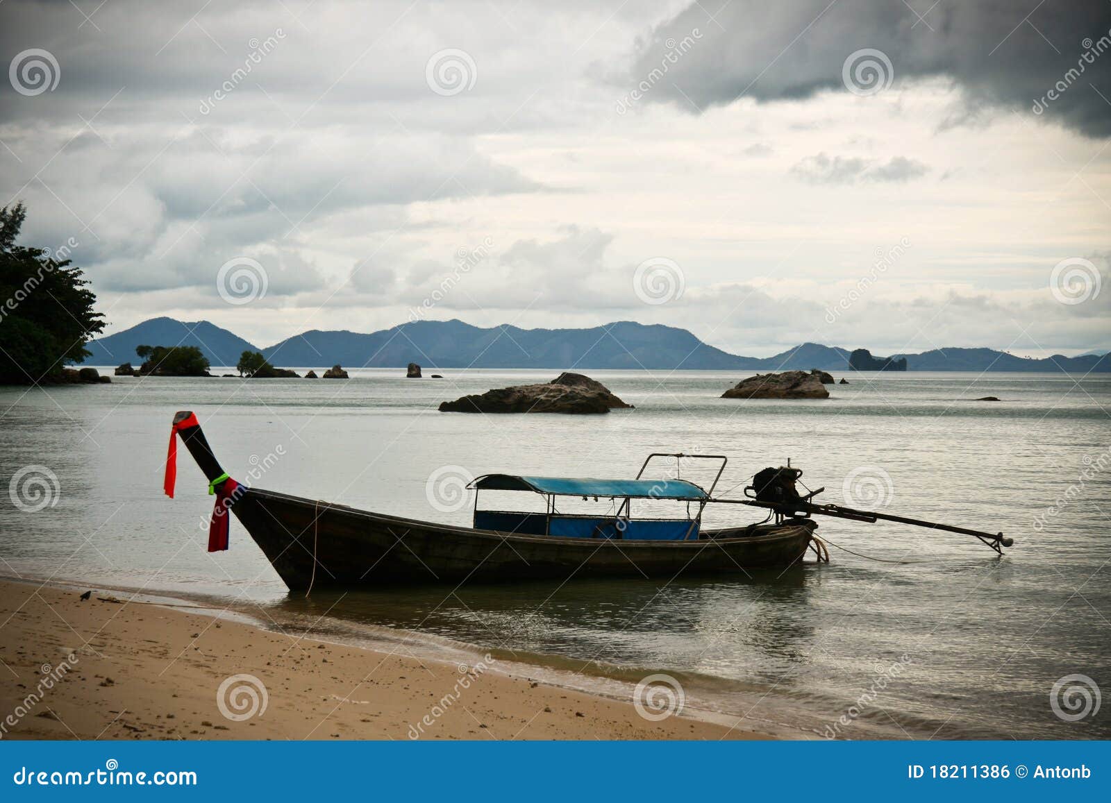 Seascape with boat stock photo. Image of rest, beautiful - 18211386