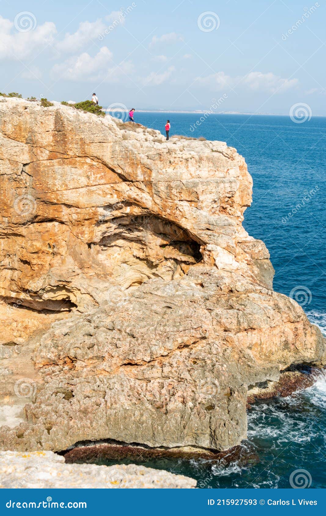Seascape, Cliff in the Mediterranean Sea, Greatness of Nature Editorial ...