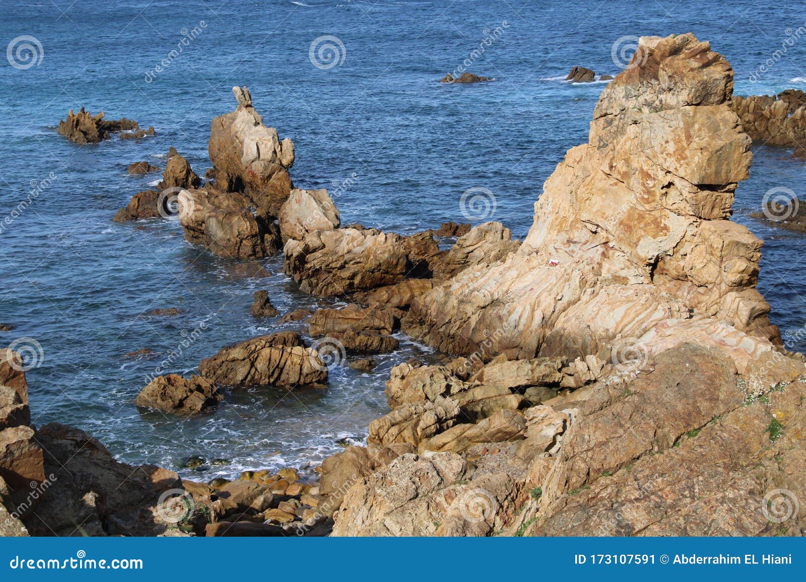 Seascape Of The Crashed Rocks Royalty-Free Stock Image | CartoonDealer ...