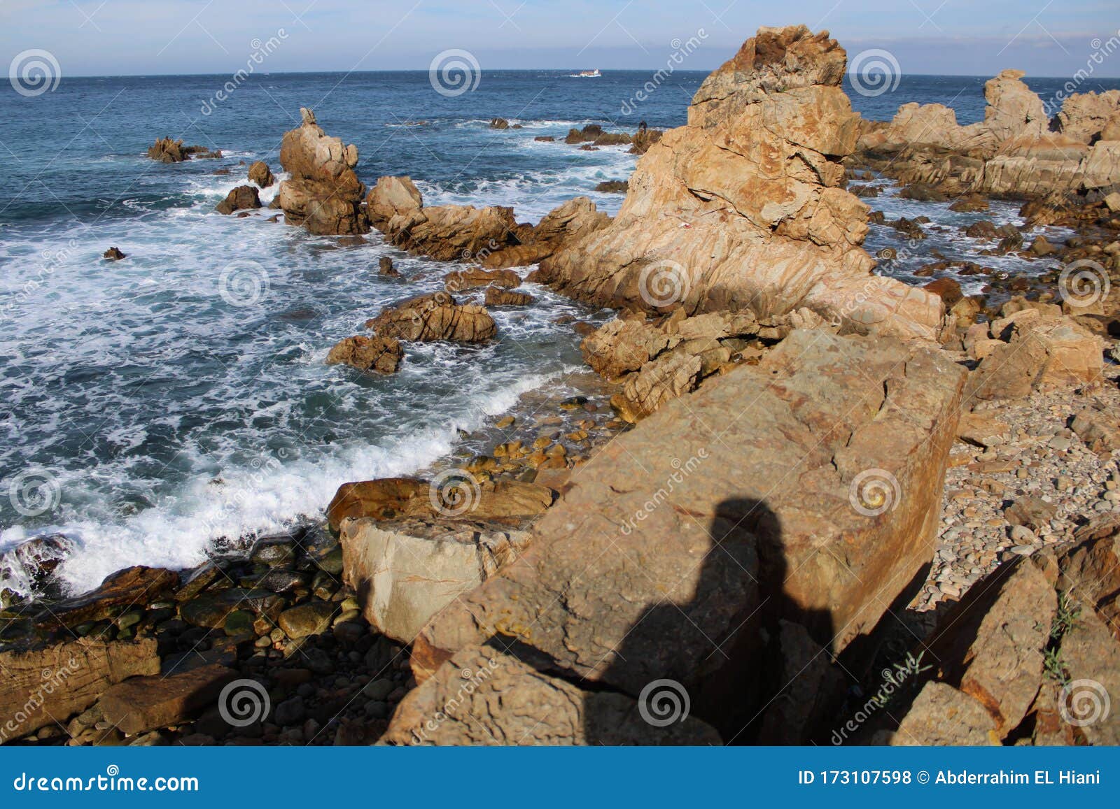 Seascape Of The Crashed Rocks Royalty-Free Stock Image | CartoonDealer ...