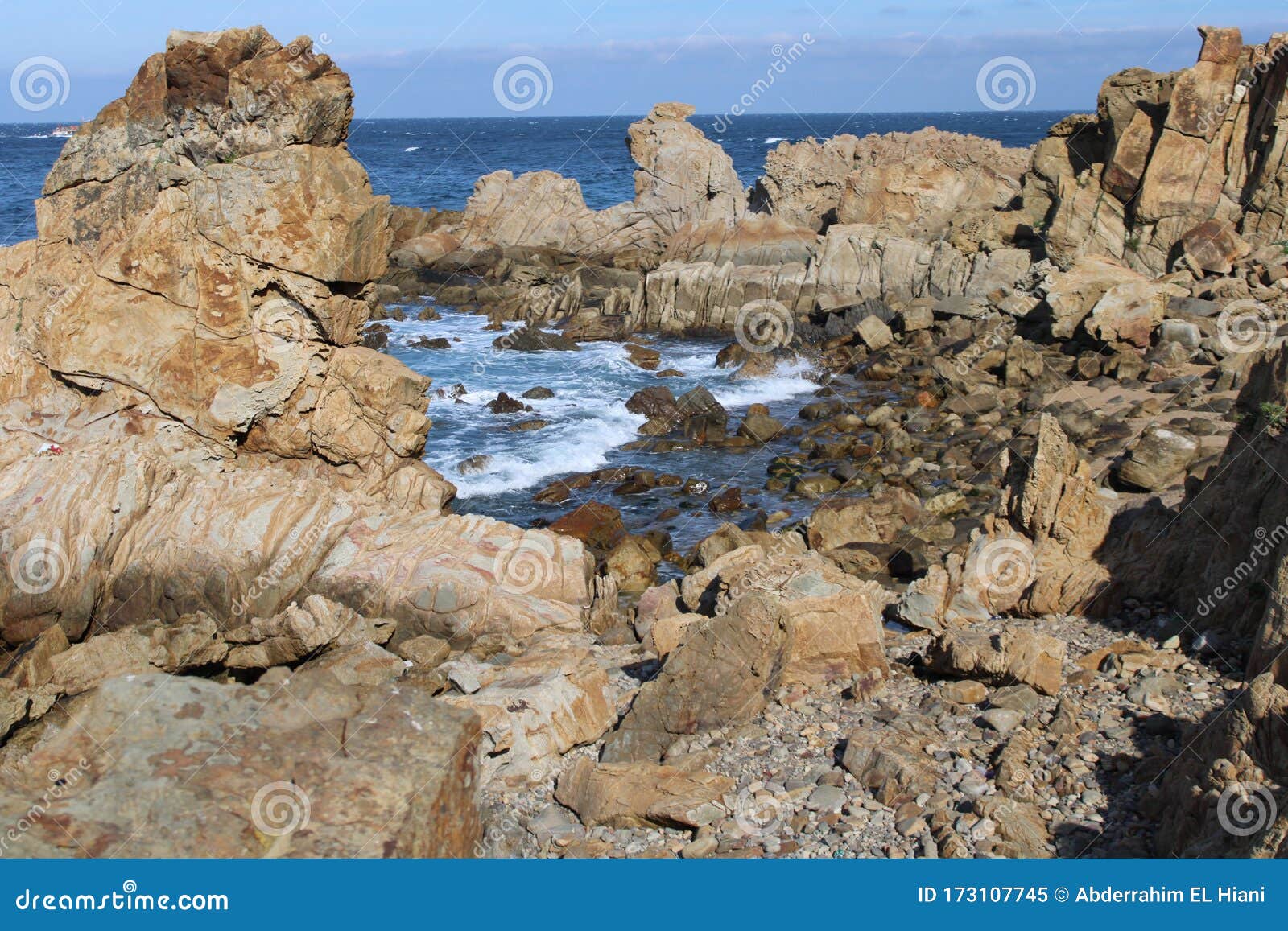 Seascape Of The Crashed Rocks Royalty-Free Stock Image | CartoonDealer ...