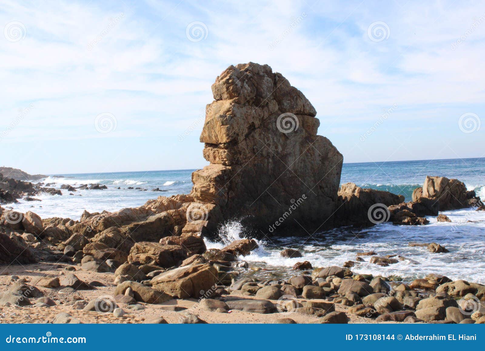 Seascape Of The Crashed Rocks Royalty-Free Stock Image | CartoonDealer ...