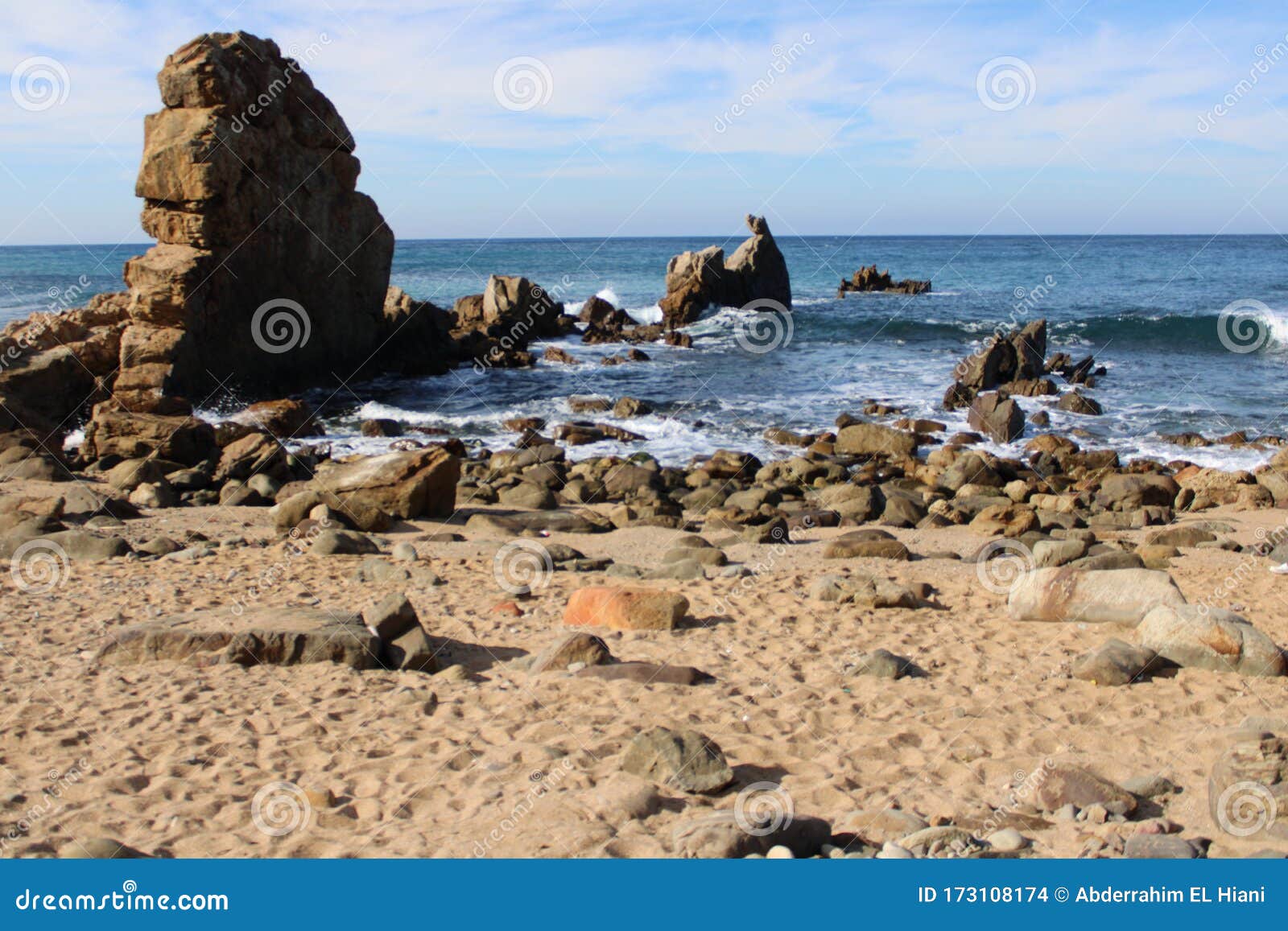 Seascape Of The Crashed Rocks Royalty-Free Stock Image | CartoonDealer ...