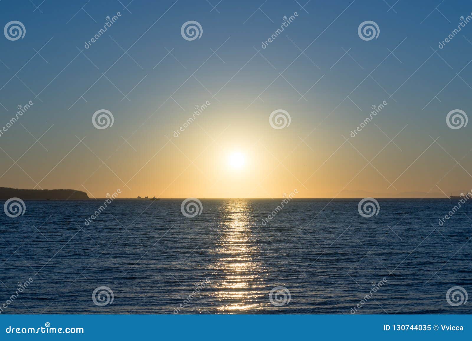 Seascape in the Evening with Sunset. Stock Image - Image of view ...