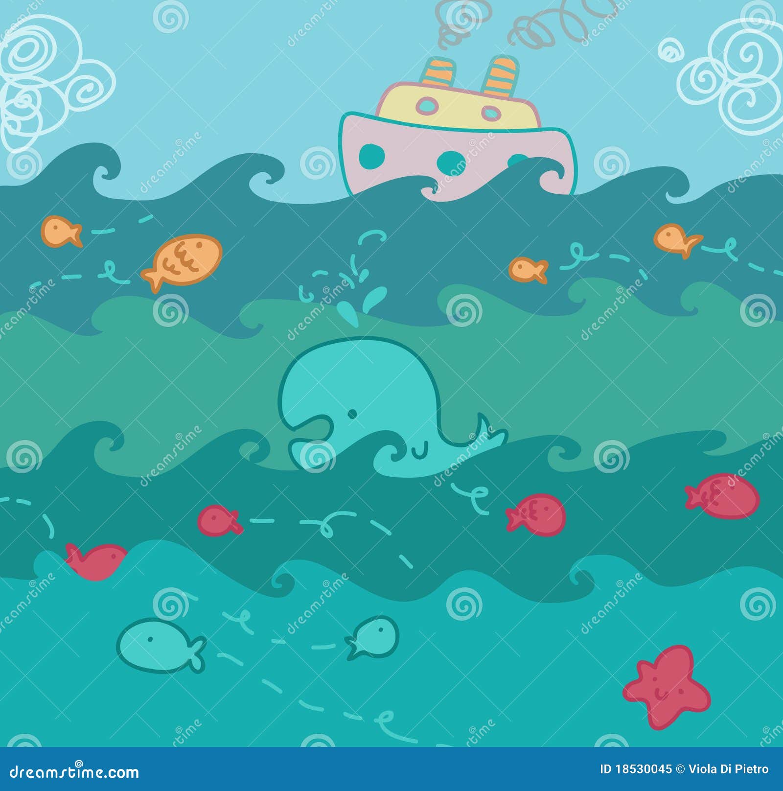 Funny Illustration With Bowl And Water Splash. Cartoon Style. Water ...