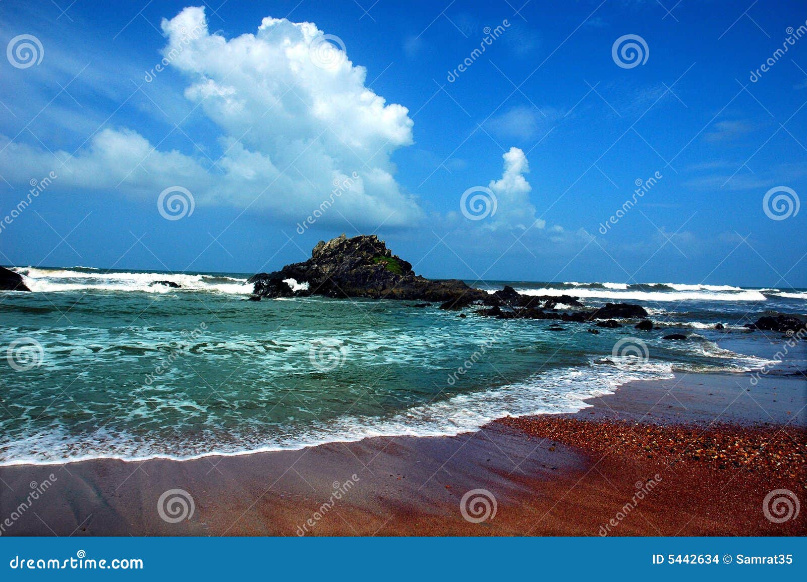 Seascape of Goa. stock photo. Image of travel, india, nature - 5442634