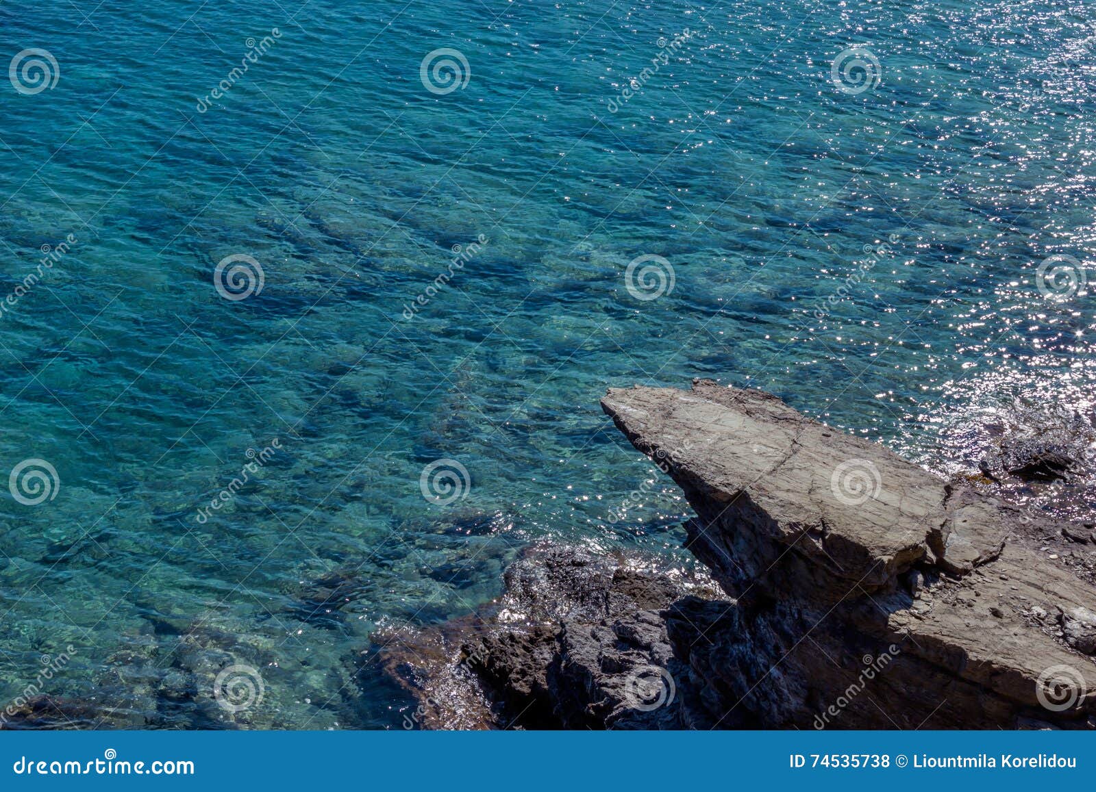Seascape Greece Mar Calmo Na Luz Do Sol Foto de Stock - Imagem de costa ...