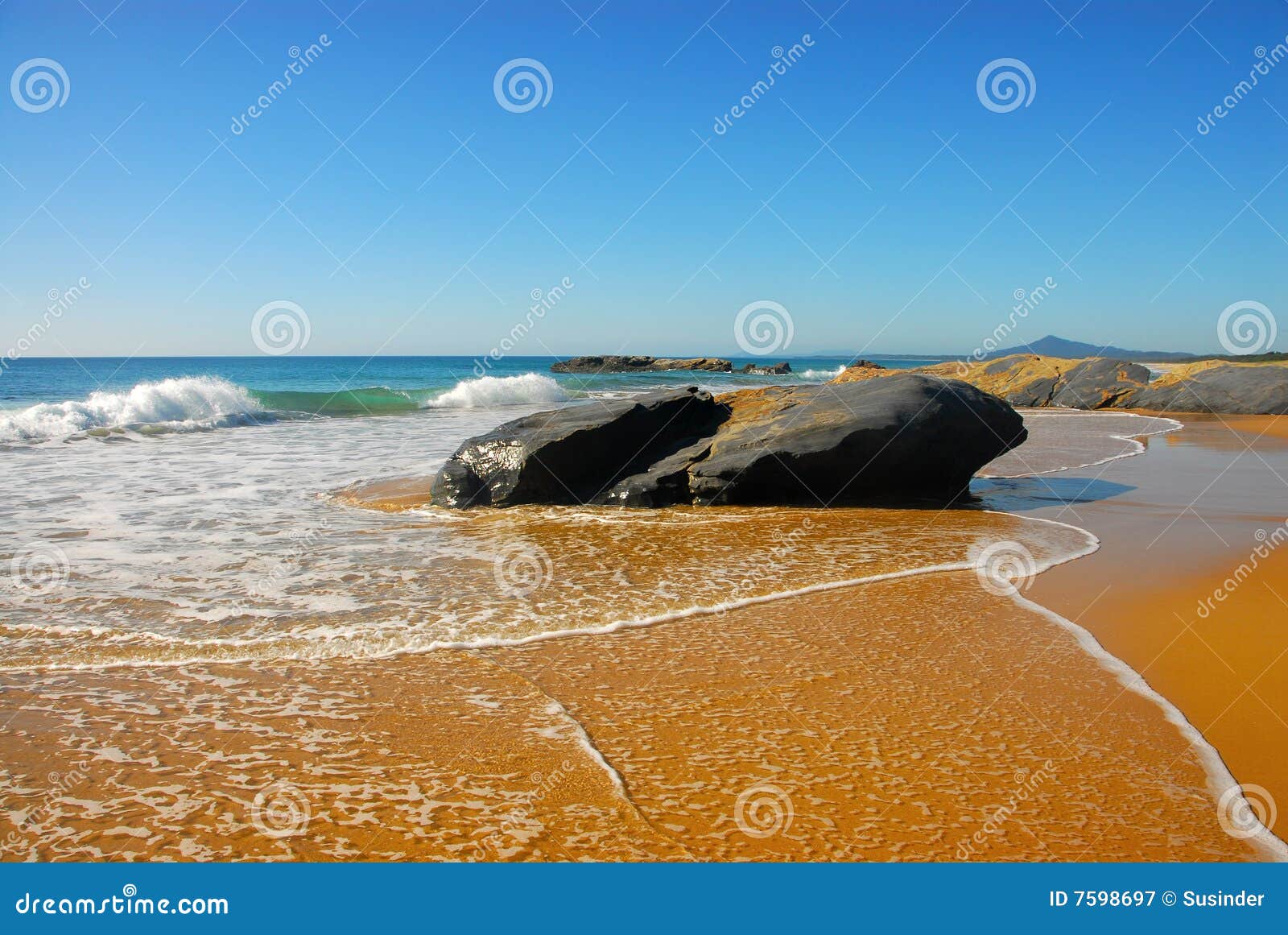 Seascape with Large Rocks on the Shore Stock Image - Image of scenic ...