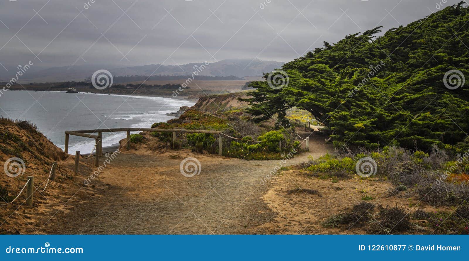 Path Along a Cliff Near the Ocean Stock Image - Image of abstract ...