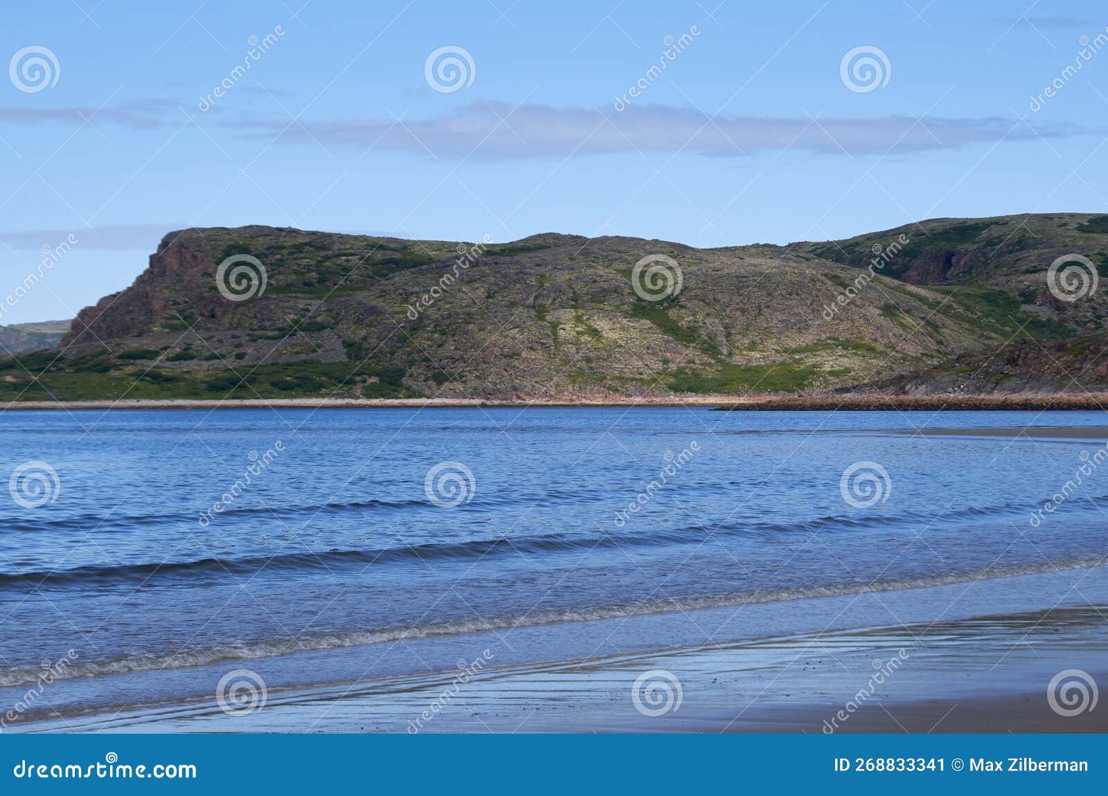 Seascape. Rock on the Coast on a Bright Windless Day Stock Image ...
