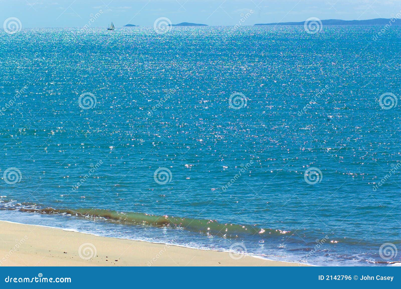 Seascape with sailing boat stock photo. Image of summer - 2142796