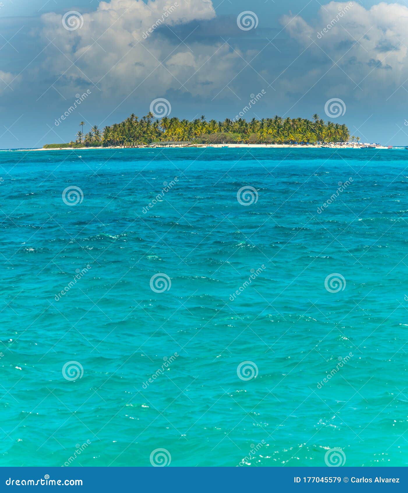 Seascape of the Seven Colors Sea Stock Image - Image of relax, plant ...