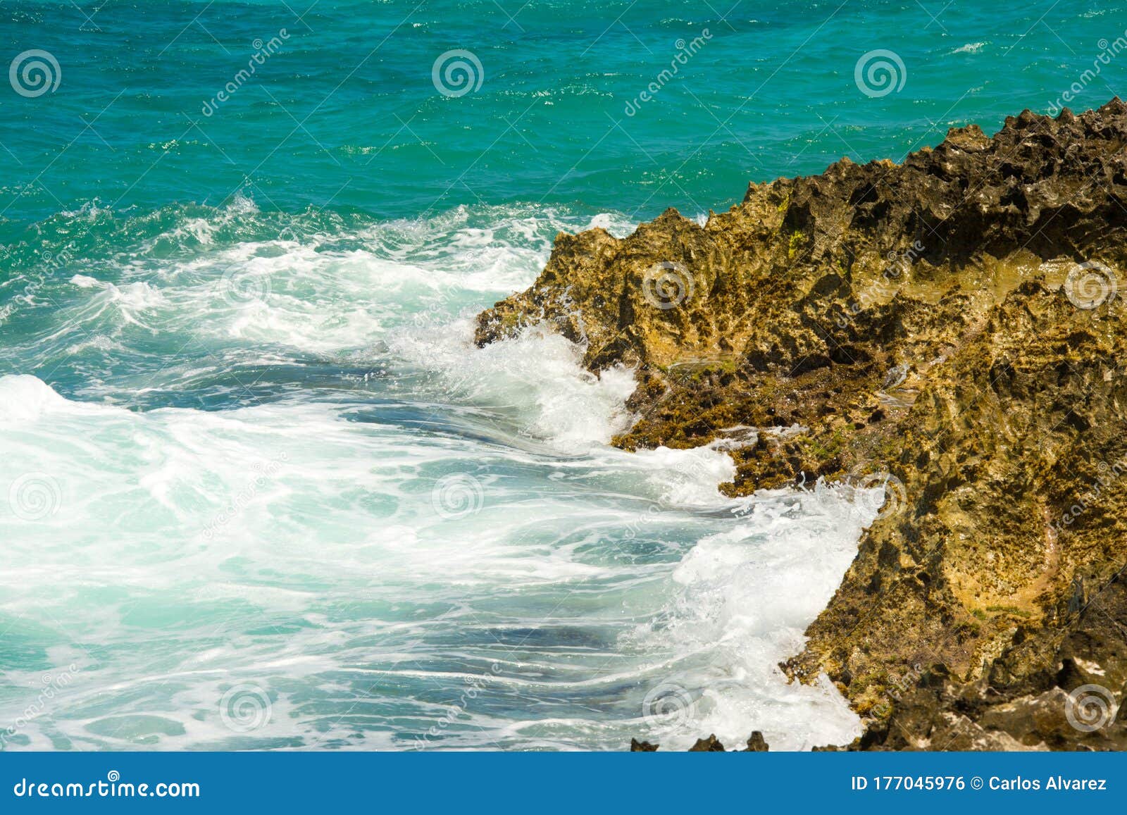 Seascape of the Seven Colors Sea Stock Photo - Image of coast, island ...