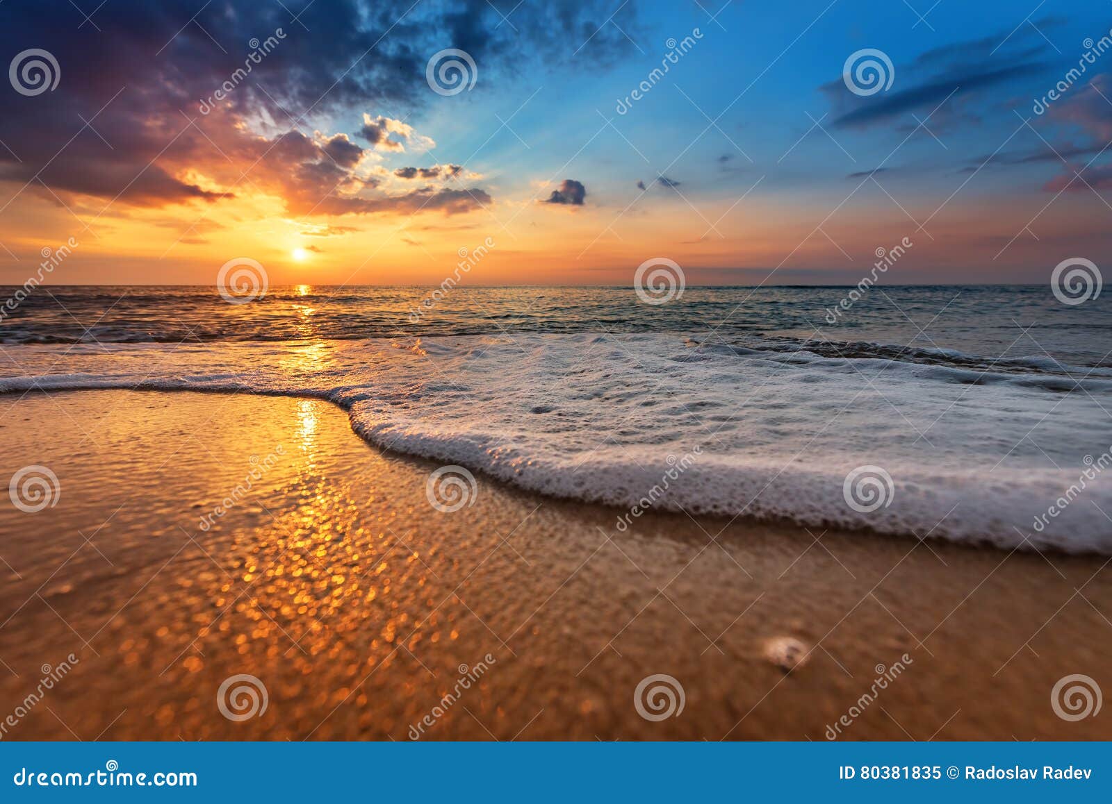 Seascape during sundown. stock image. Image of jamaica - 80381835
