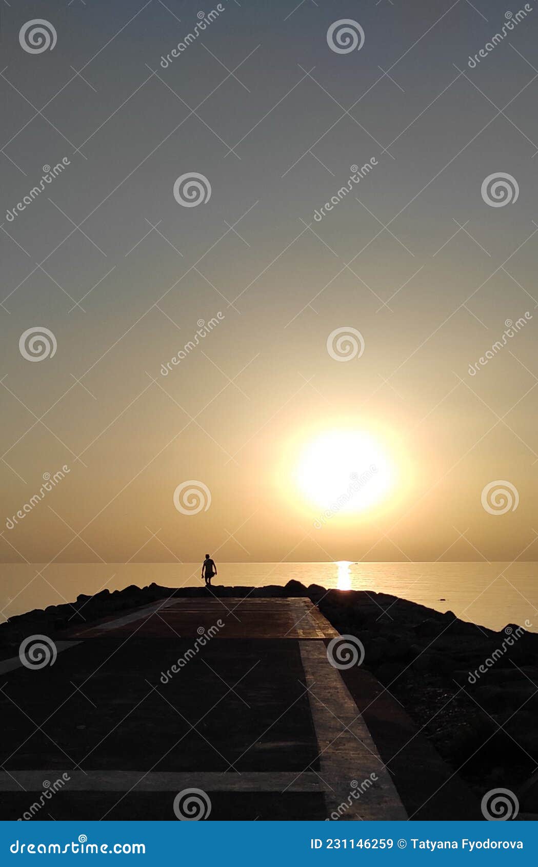 Seascape. Sunrise with a Path of Light Stock Image - Image of seascape ...