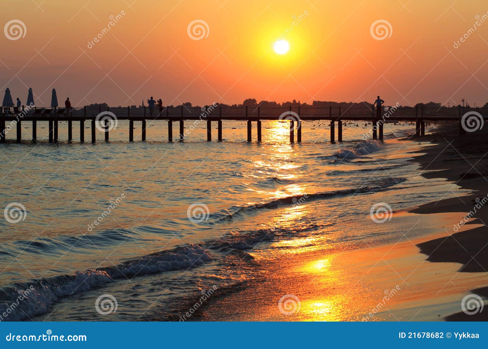 Seascape at sunset. stock photo. Image of recreation - 21678682