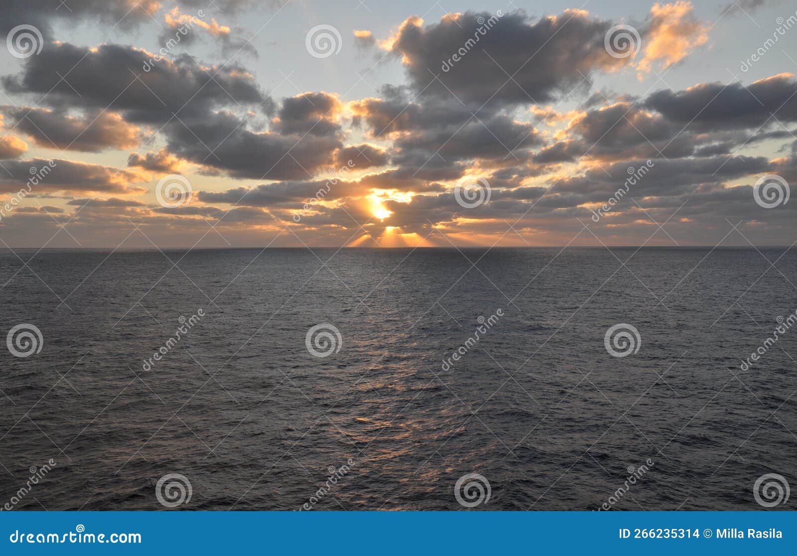 Sunset at the Atlantic Ocean Stock Photo - Image of sunset, peaceful ...