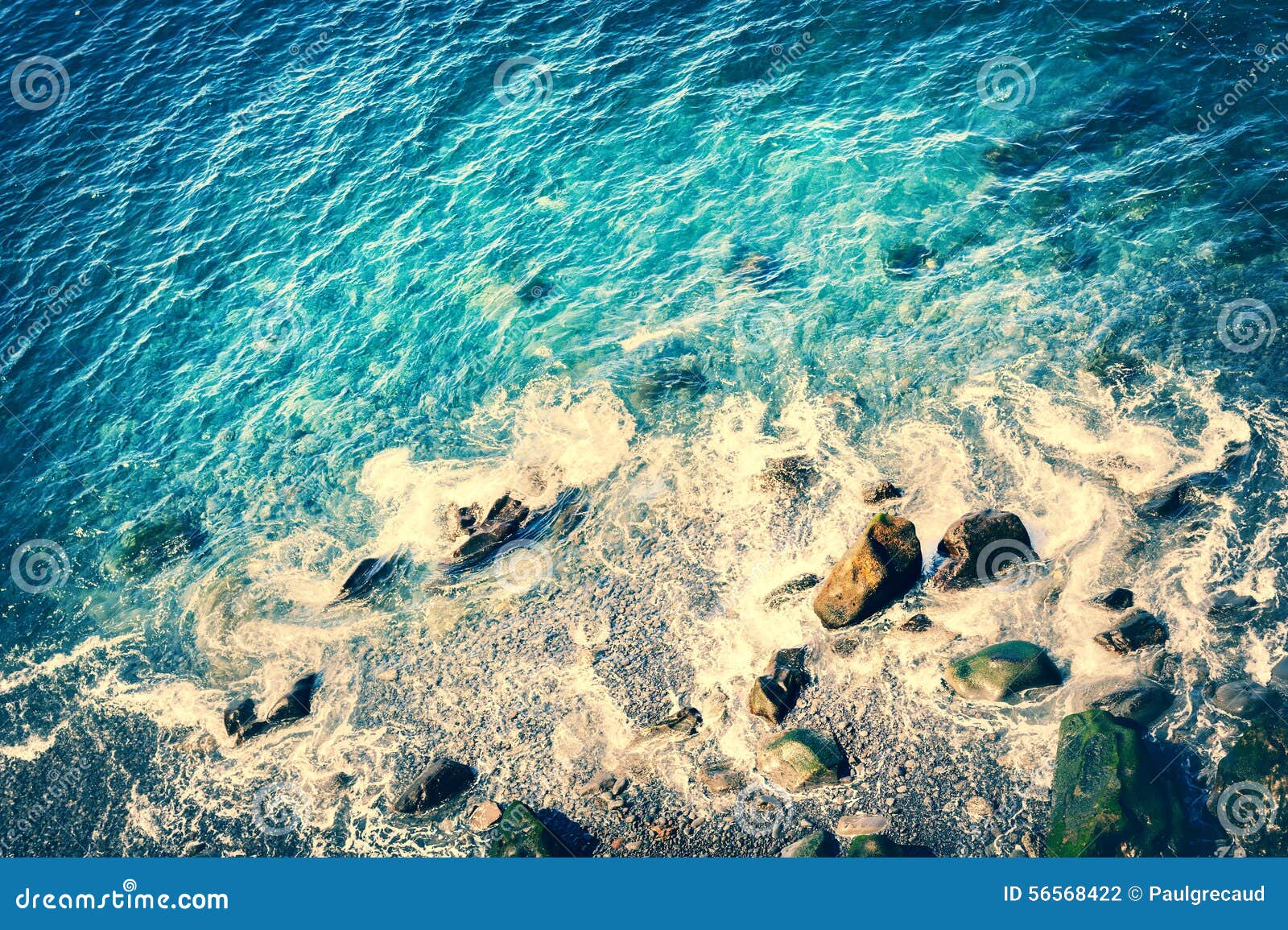 Seascape with Top View of Atlantic Ocean Coast Stock Photo - Image of ...