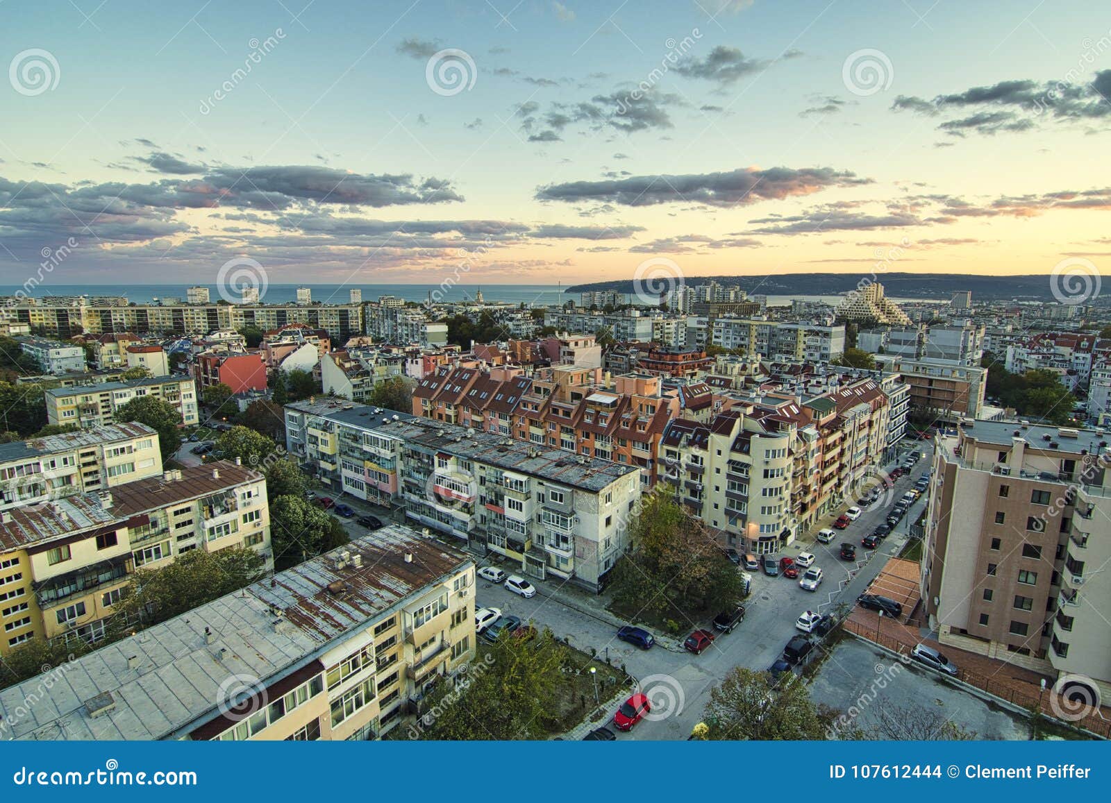 Seascape of Varna, Downtown of Varna Stock Photo - Image of house ...