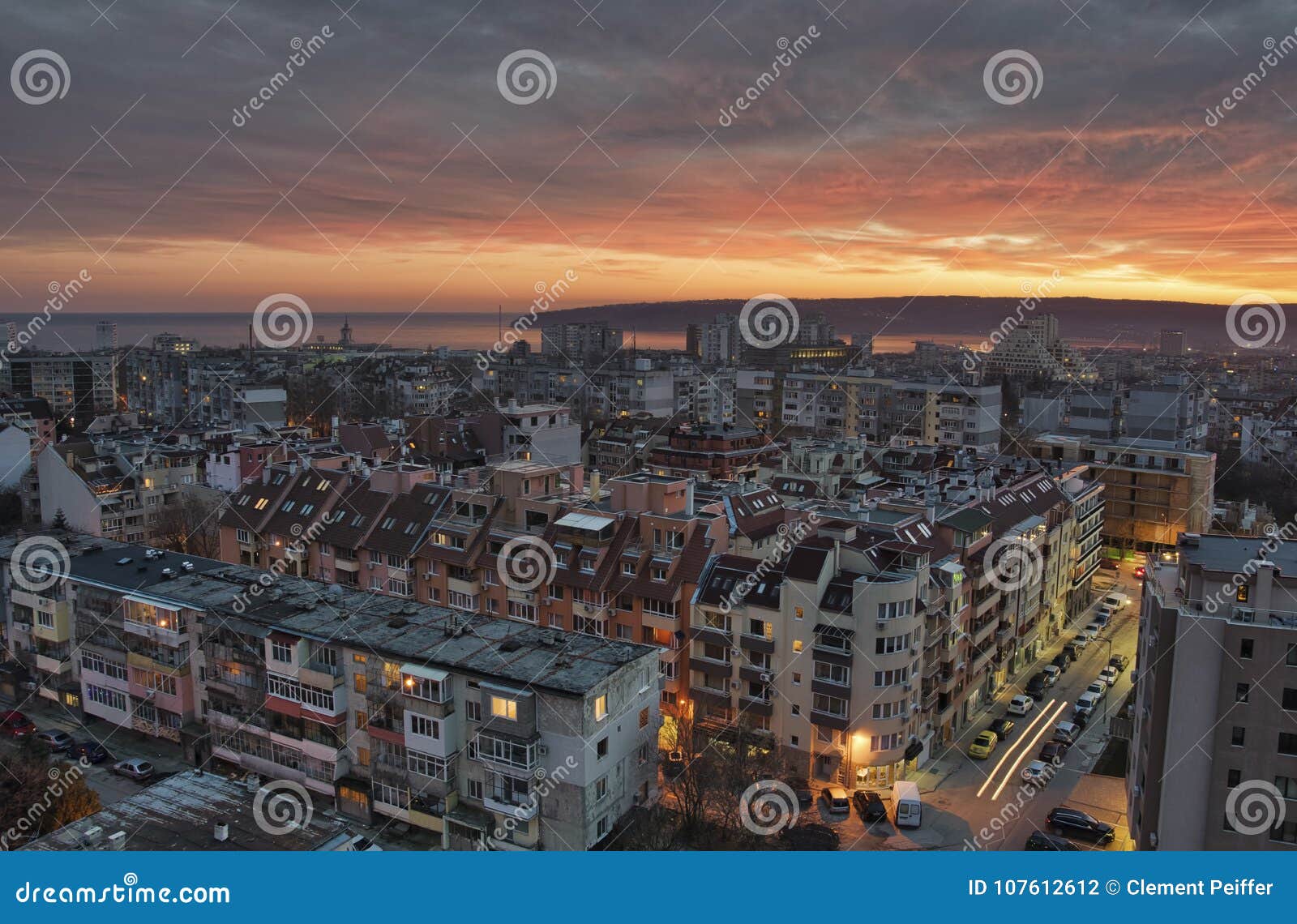 Seascape of Varna, Downtown of Varna Stock Photo - Image of peaceful ...