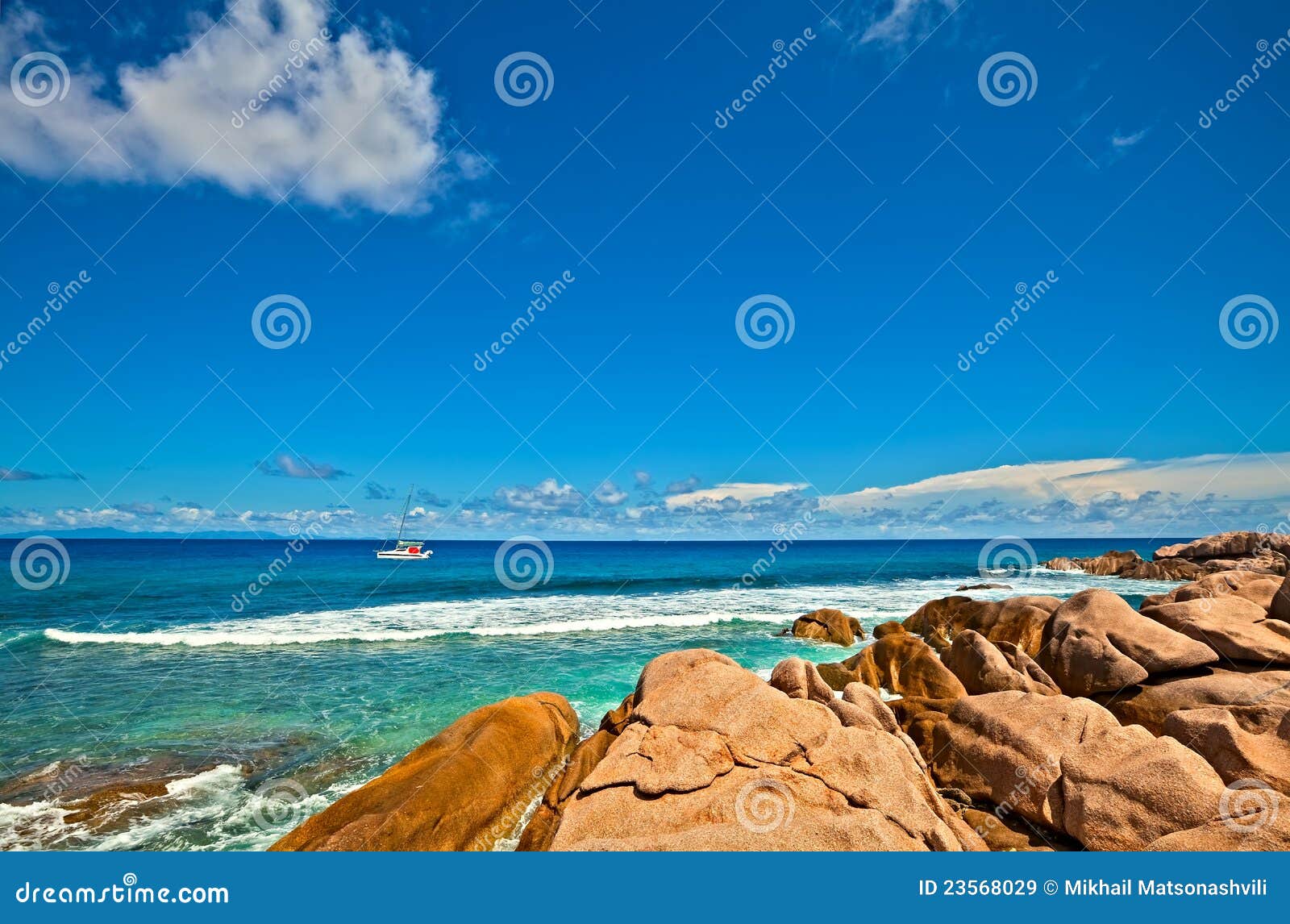 Seascape view stock image. Image of hill, celestial, coast - 23568029