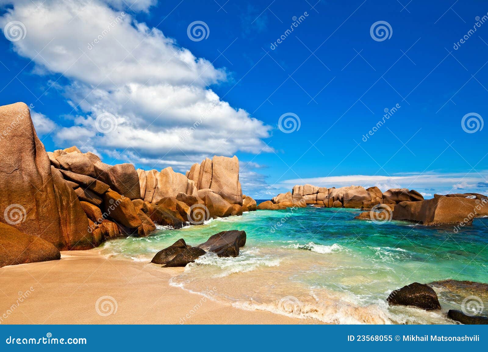 Seascape view stock image. Image of panorama, anse, resort - 23568055