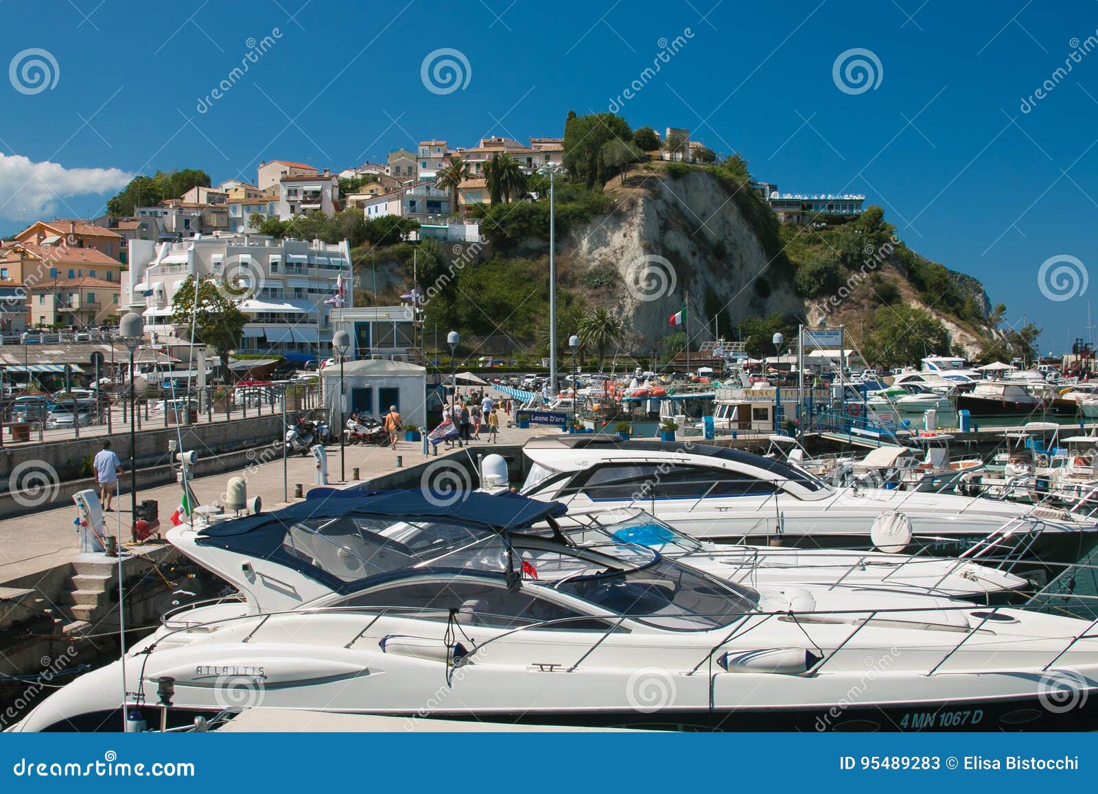 Seascape View of Numana Harbor, Monte Conero Editorial Stock Photo ...
