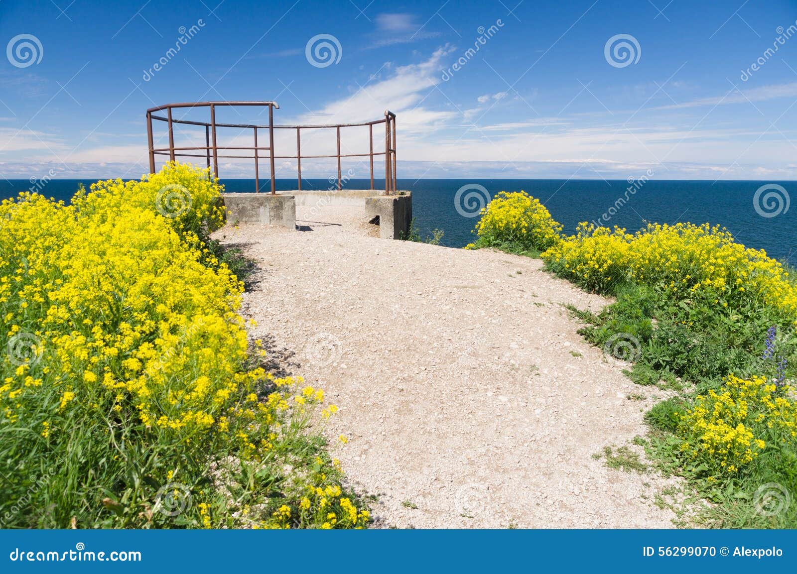 Seascape Viewing Platform on the Edge of Cliff Stock Photo - Image of ...