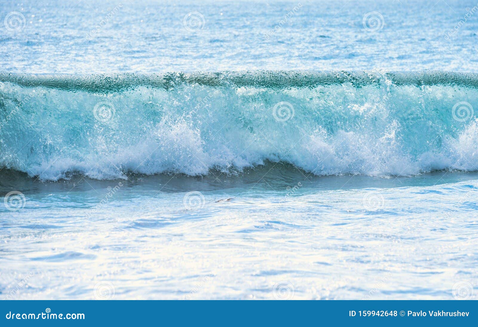 Seascape with Wave on Foreground Stock Photo - Image of bright, scene ...