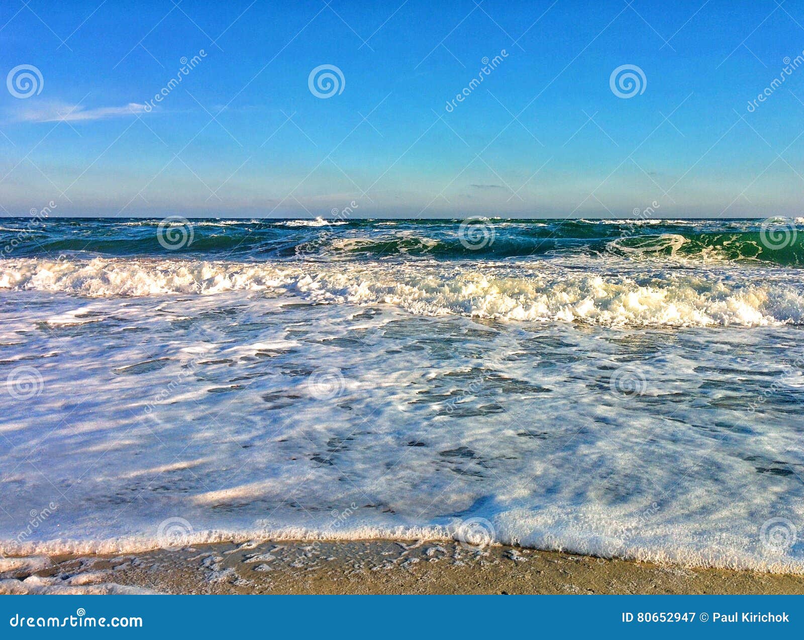 Seascape with Waves and Foam Stock Image - Image of seascape, foam ...