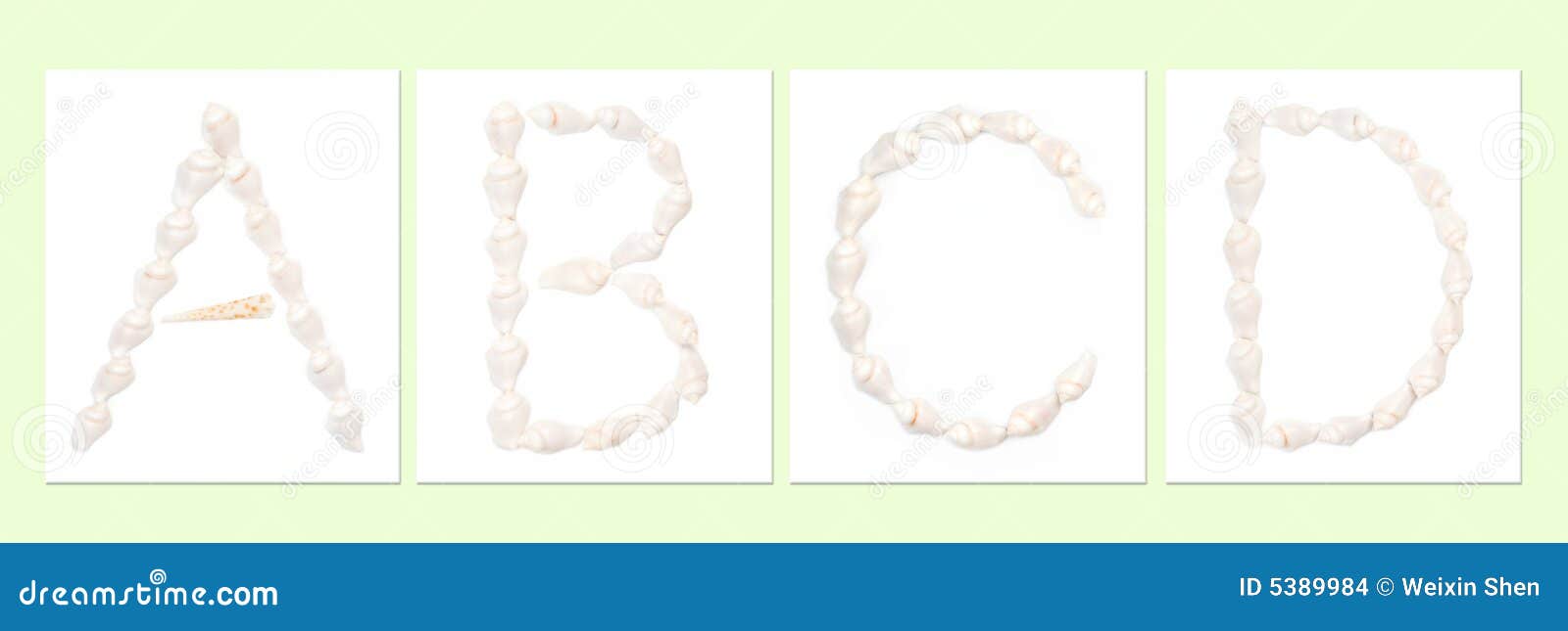 Seashell alphabet stock photo. Image of character, text - 5389984